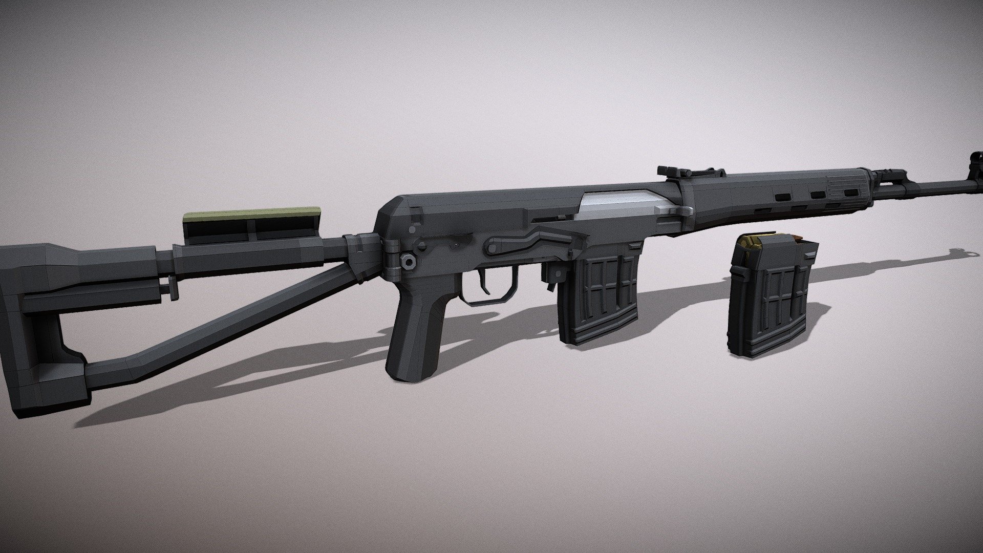 Low-poly SVDS - 3D model by soret15 [84b8cba] - Sketchfab