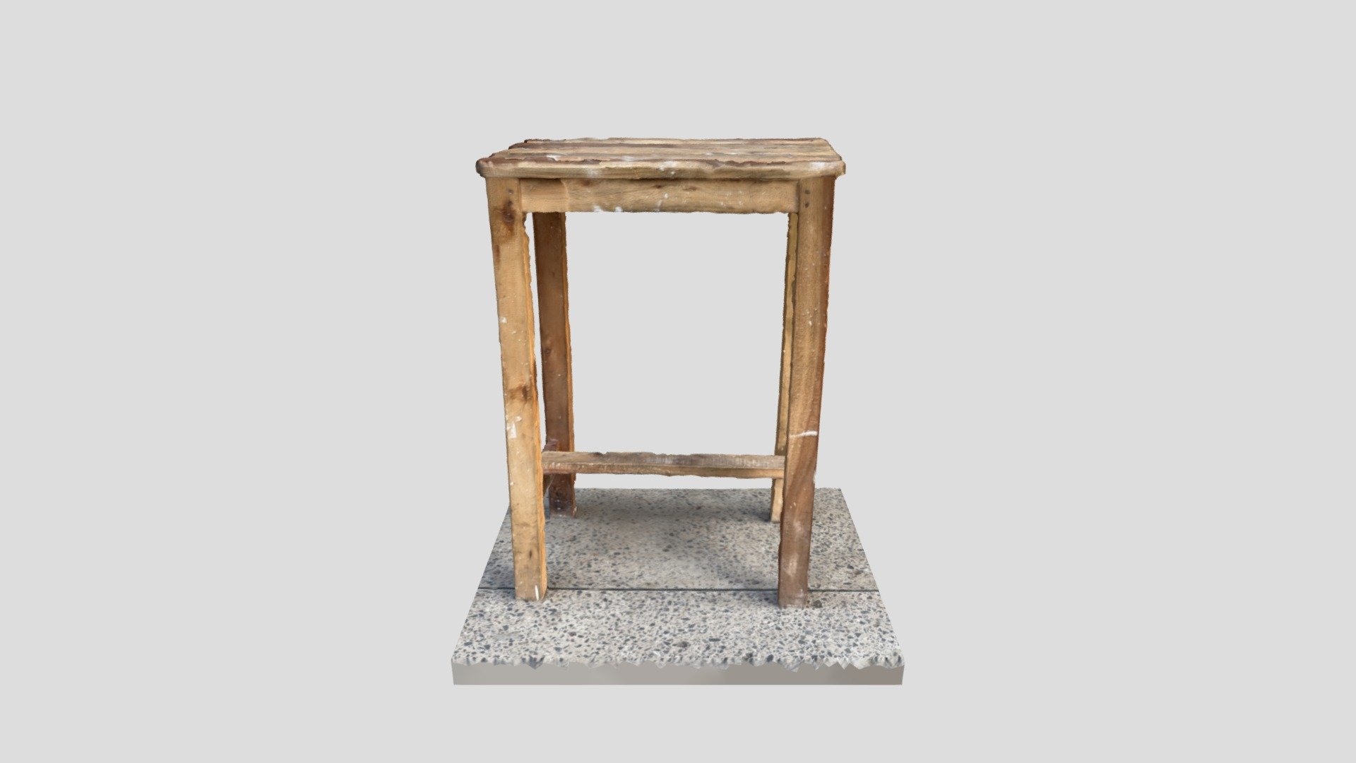 Wooden stool - 3D model by blubottlestudio [84bb682] - Sketchfab