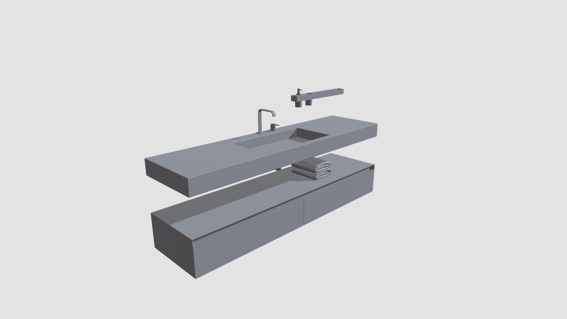 bathroom furniture set - Buy Royalty Free 3D model by Evermotion ...