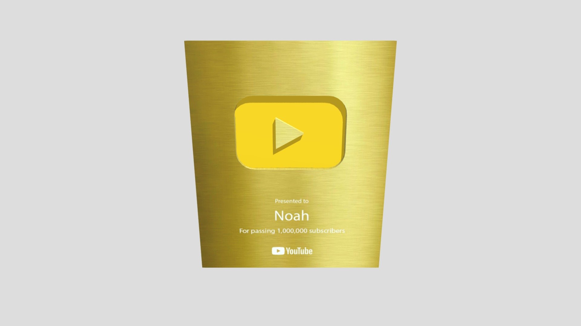 1M Play Button - 3D model by noah.ezzi [84c10e9] - Sketchfab