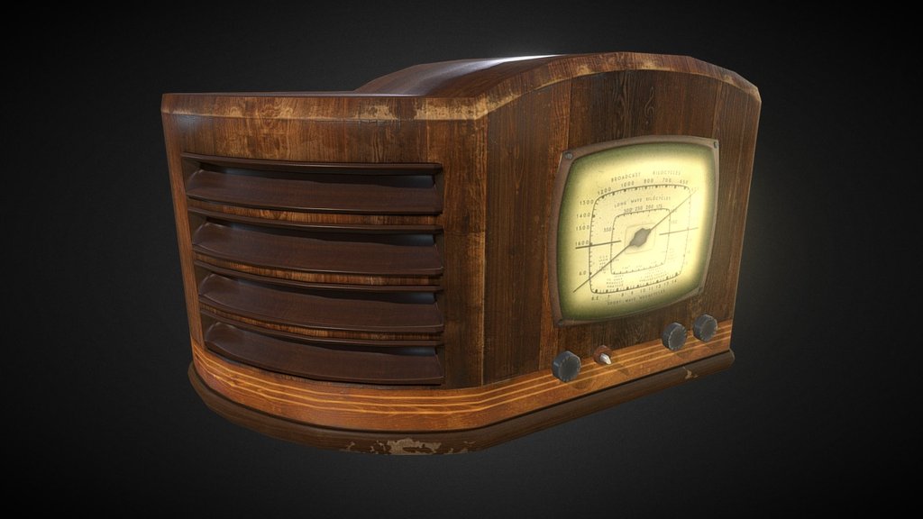 Old Fashioned Radio - 3D model by alannalb [84c1ae8] - Sketchfab