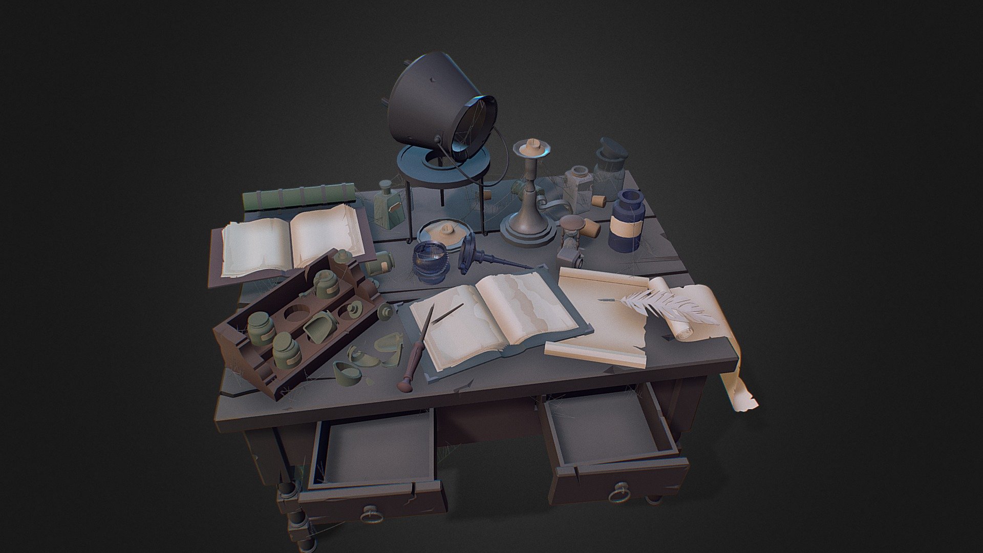 XYZ| Damage| Alchemy/witch Table| - Download Free 3D model by SvetlanaGuseva [84c1b17] - Sketchfab