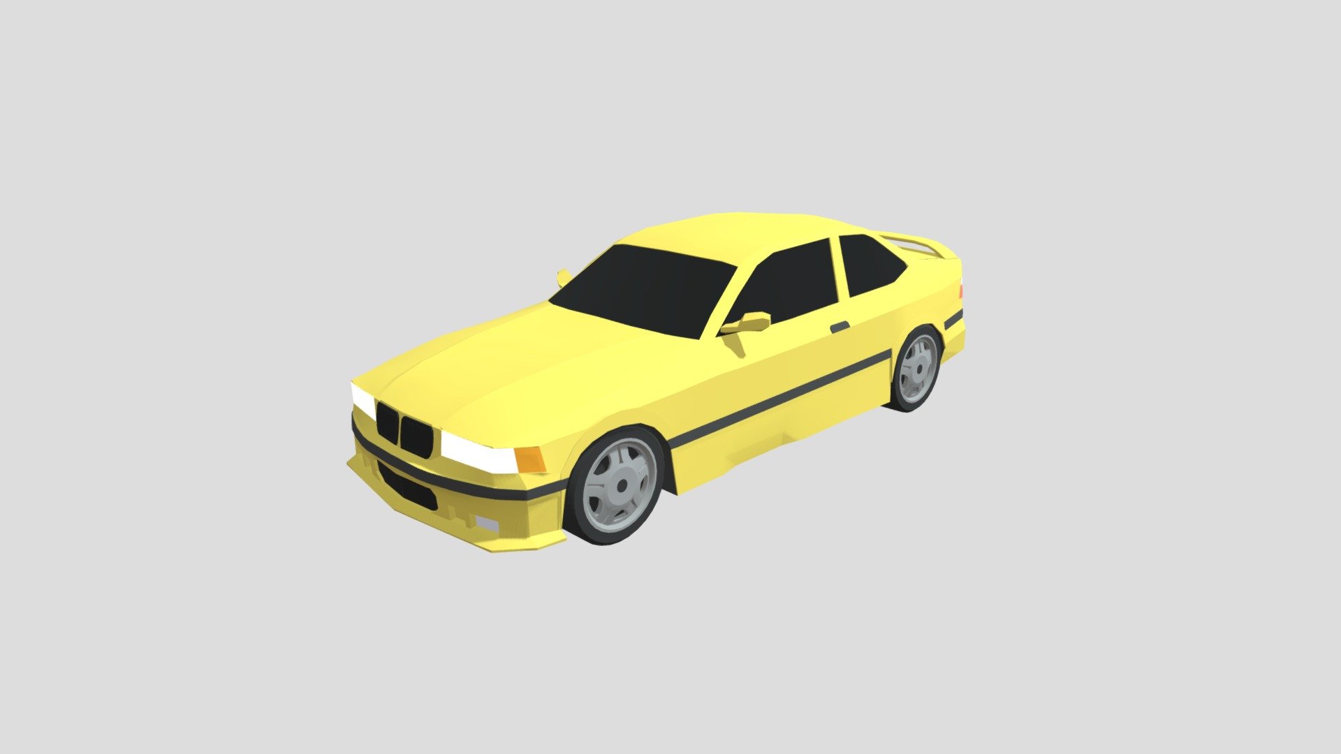 Low poly BMW M3 E36 - Download Free 3D model by sebbelon [84c207b ...