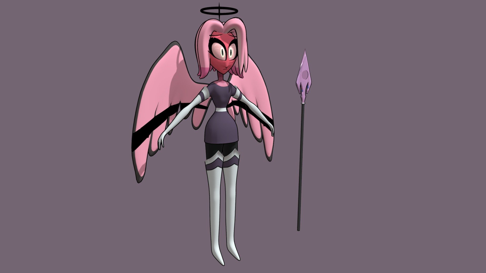 Hazbin hotel Vaggie - Buy Royalty Free 3D model by DarkNight Studio ...