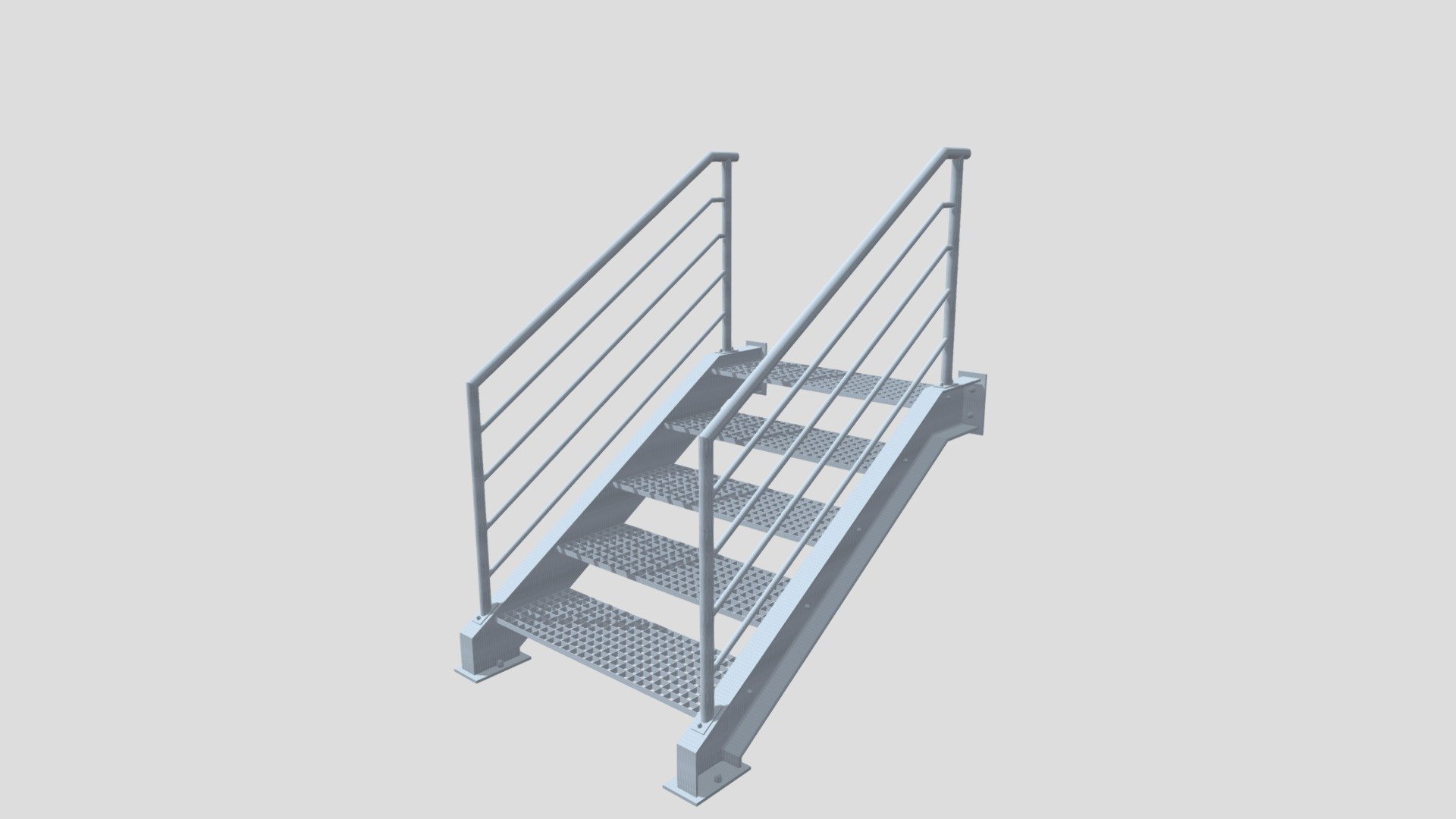 Metal Stair, Treppe, Escaliers - Download Free 3D model by cadschwanner ...