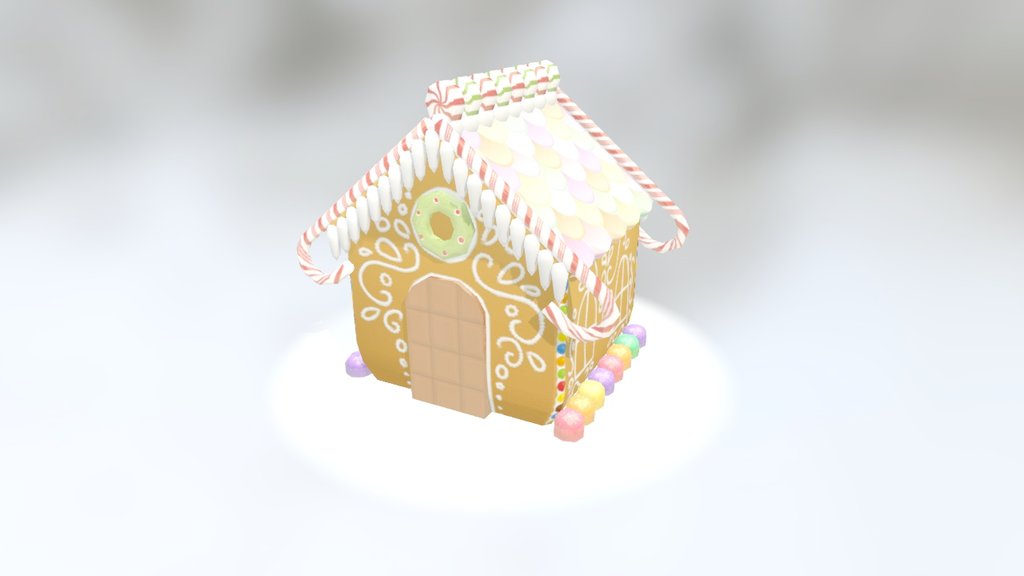 Gingerbread House - 3D model by Nicole "CmdrSpaceCat" Rusk ...