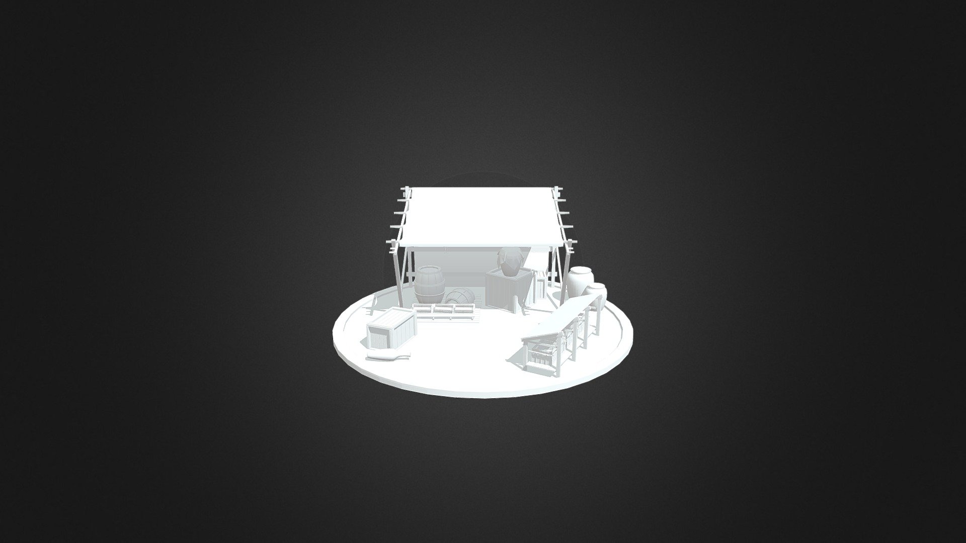 merchant stand - 3D model by alabadow [84ce615] - Sketchfab