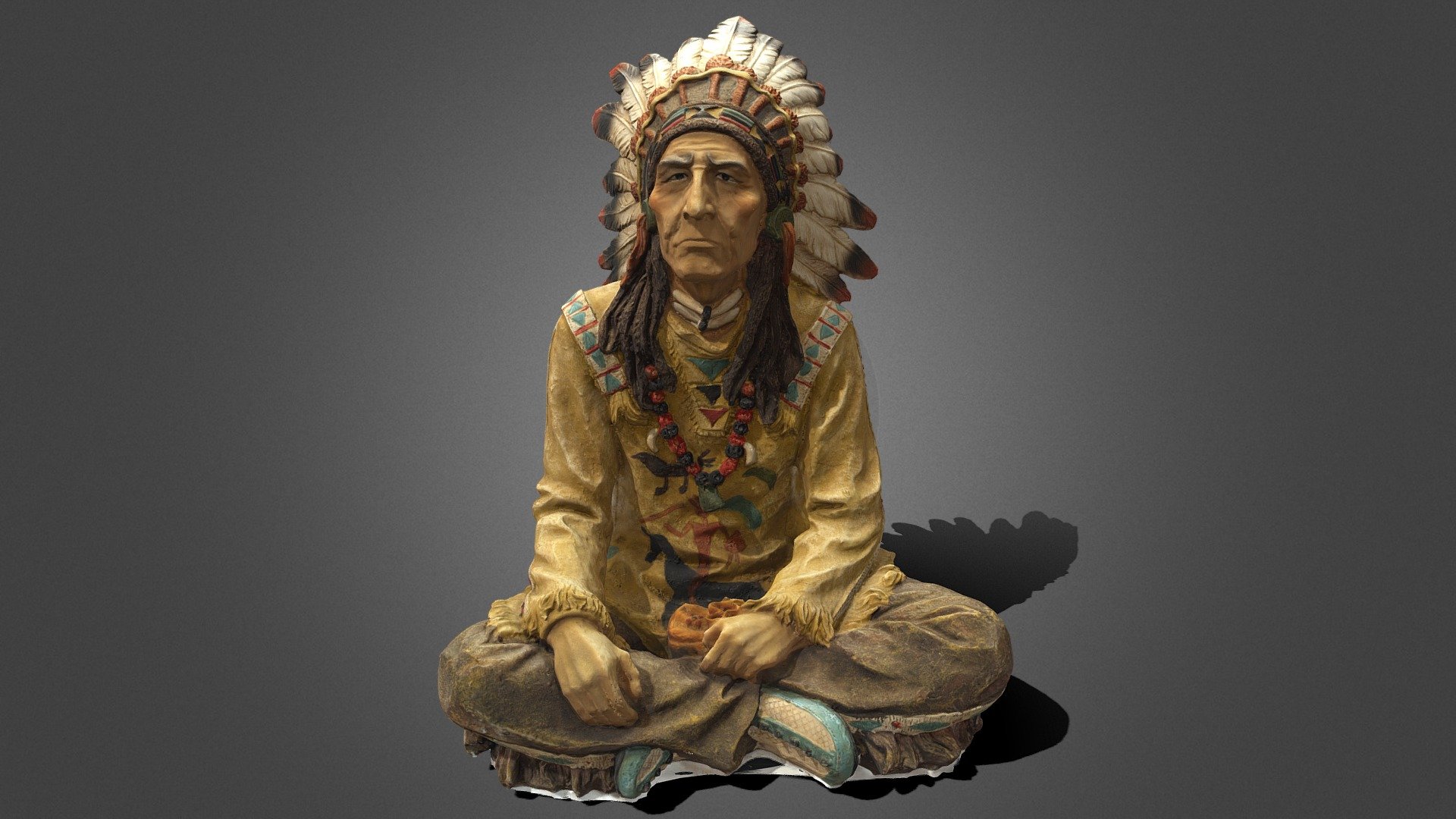 Native American Chief - Buy Royalty Free 3D model by johnnokomis ...