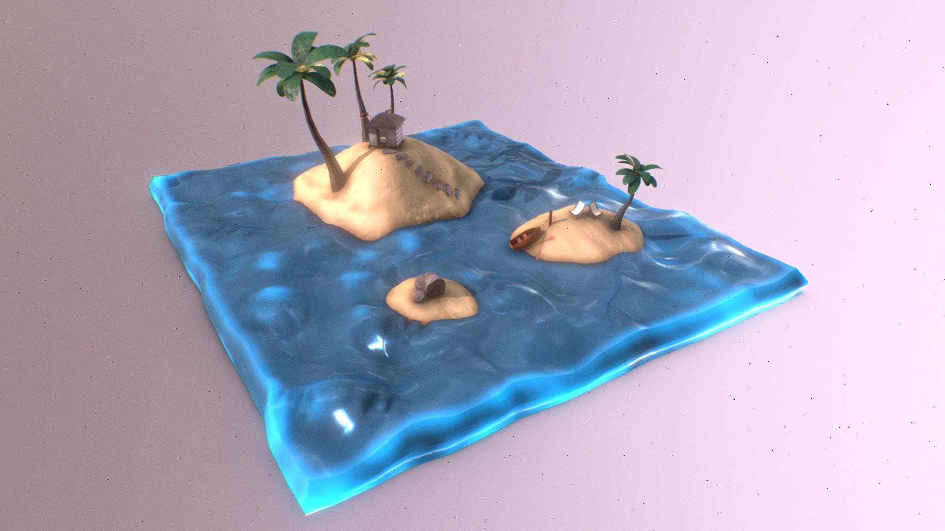 Beach Island - 3D model by mishalasad [84d1083] - Sketchfab