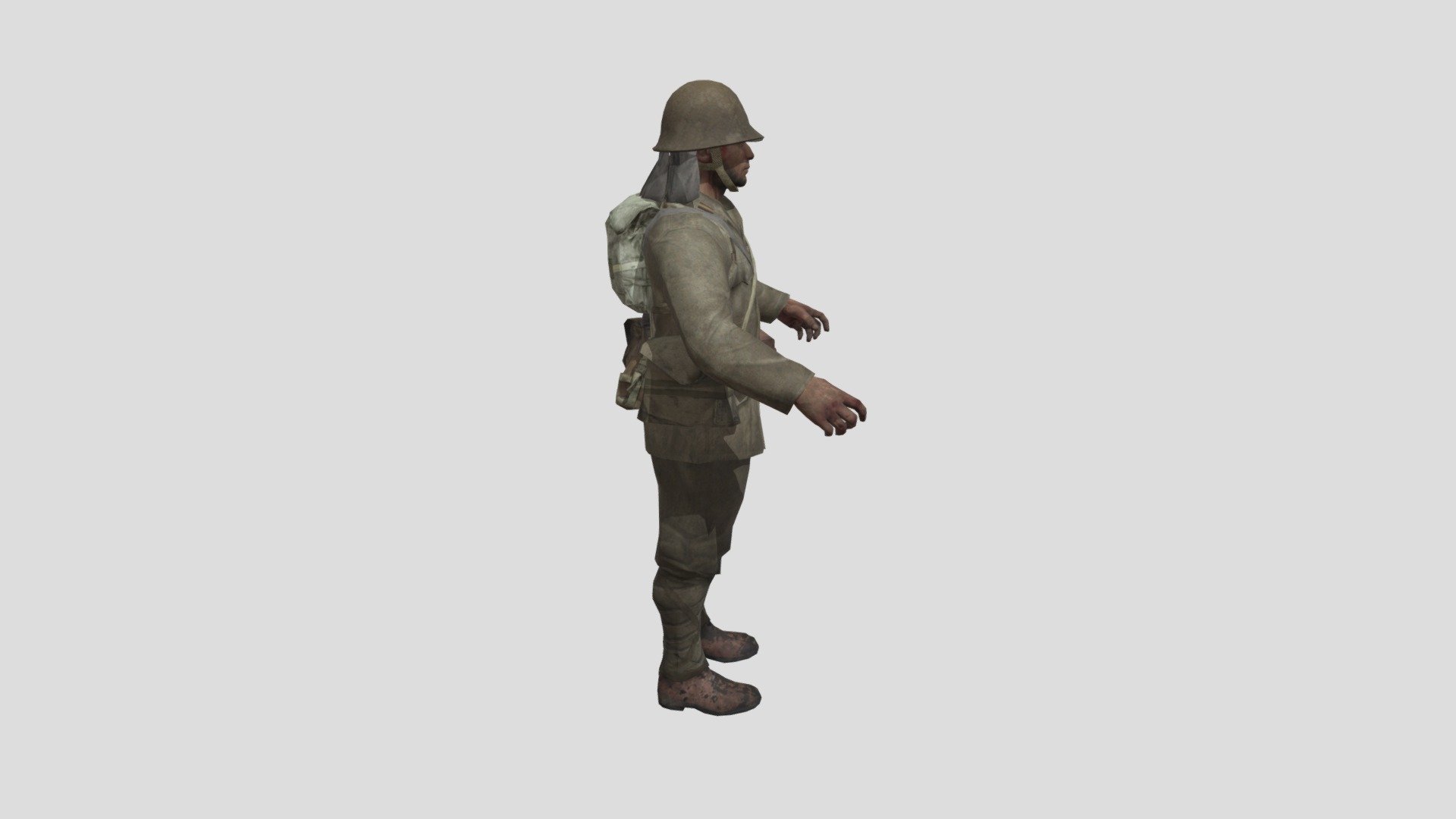 Japanese machine gunner - Download Free 3D model by Chernov-Egor ...
