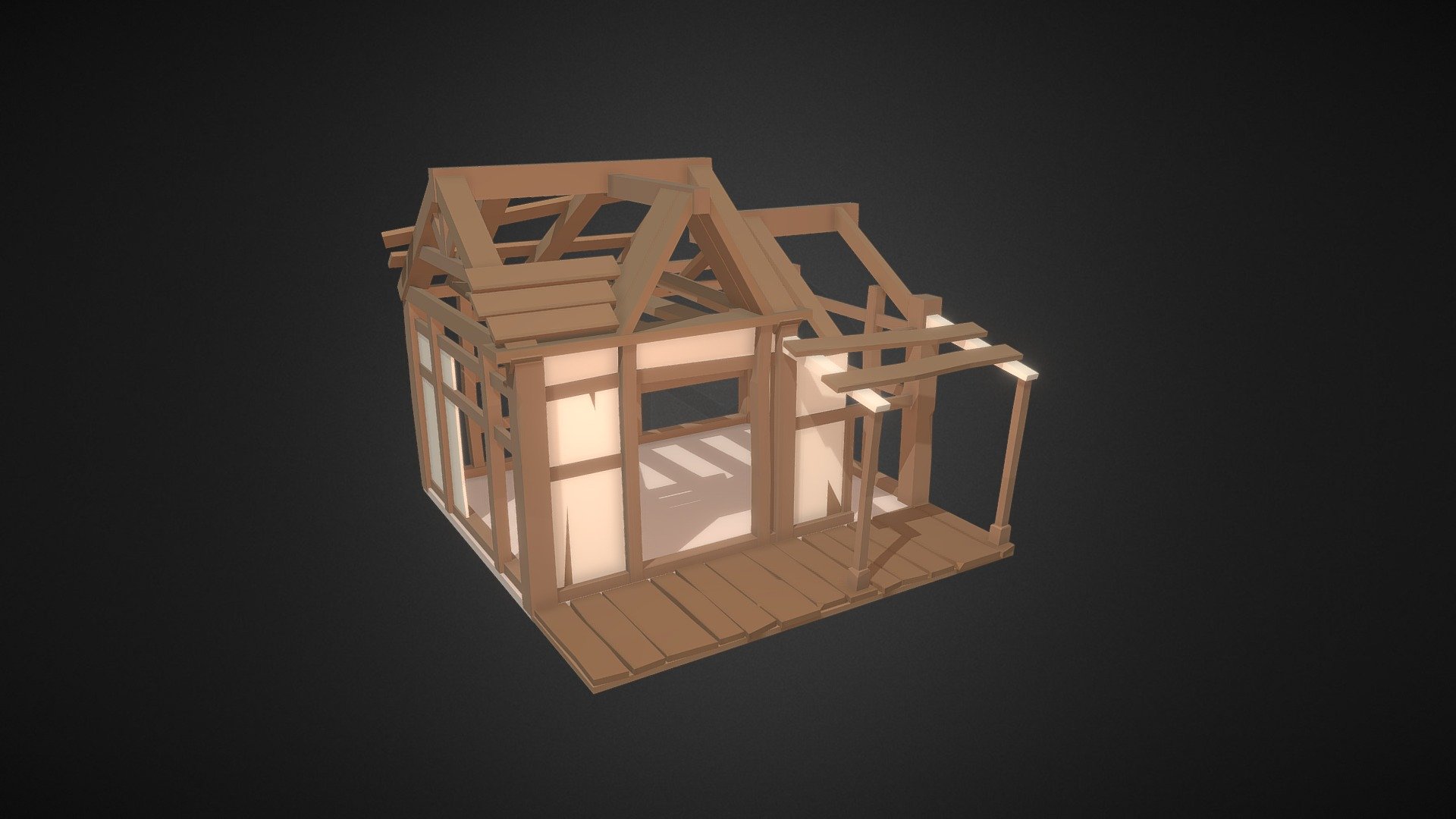 Destroyed Hut - 3D model by Trangela [84d564c] - Sketchfab