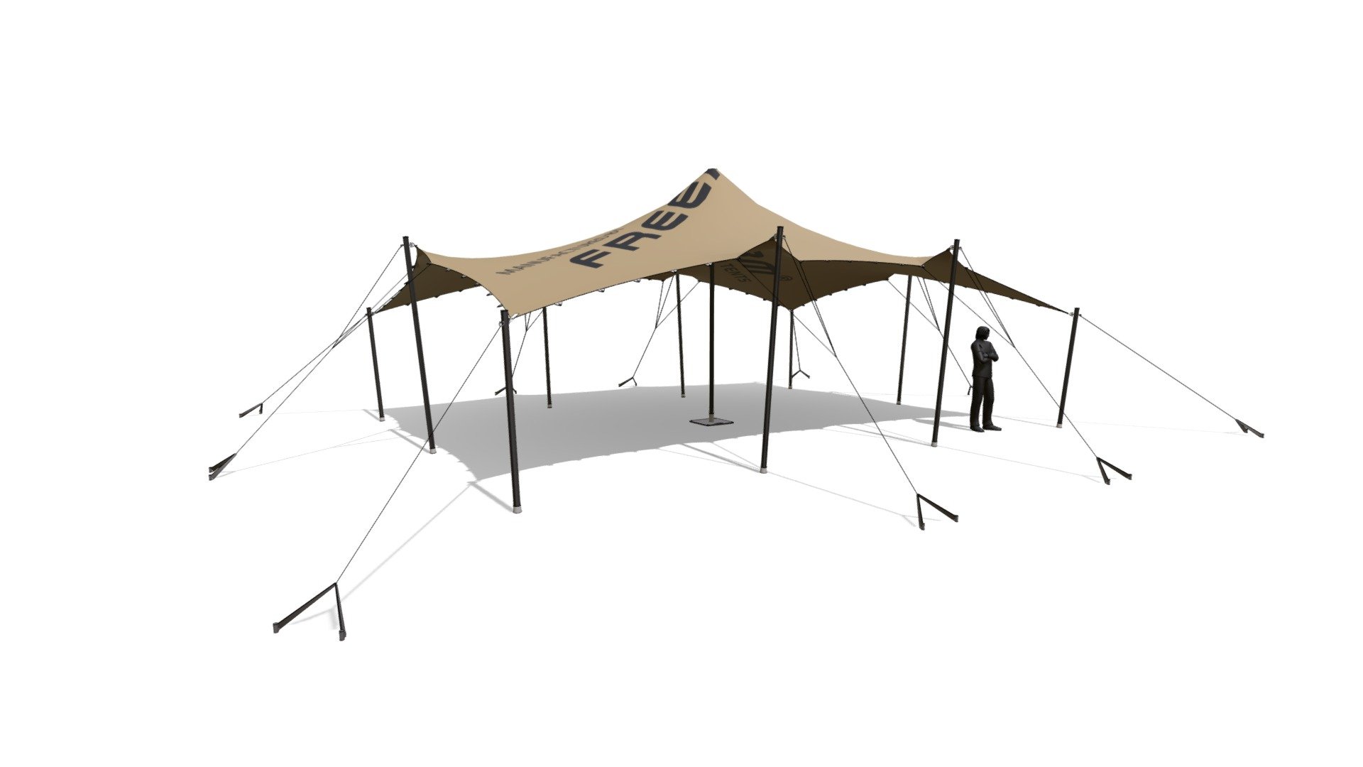 10m x 7.5m Canopy - 3D model by FREEFORM® STRETCH TENTS (@richard1974 ...