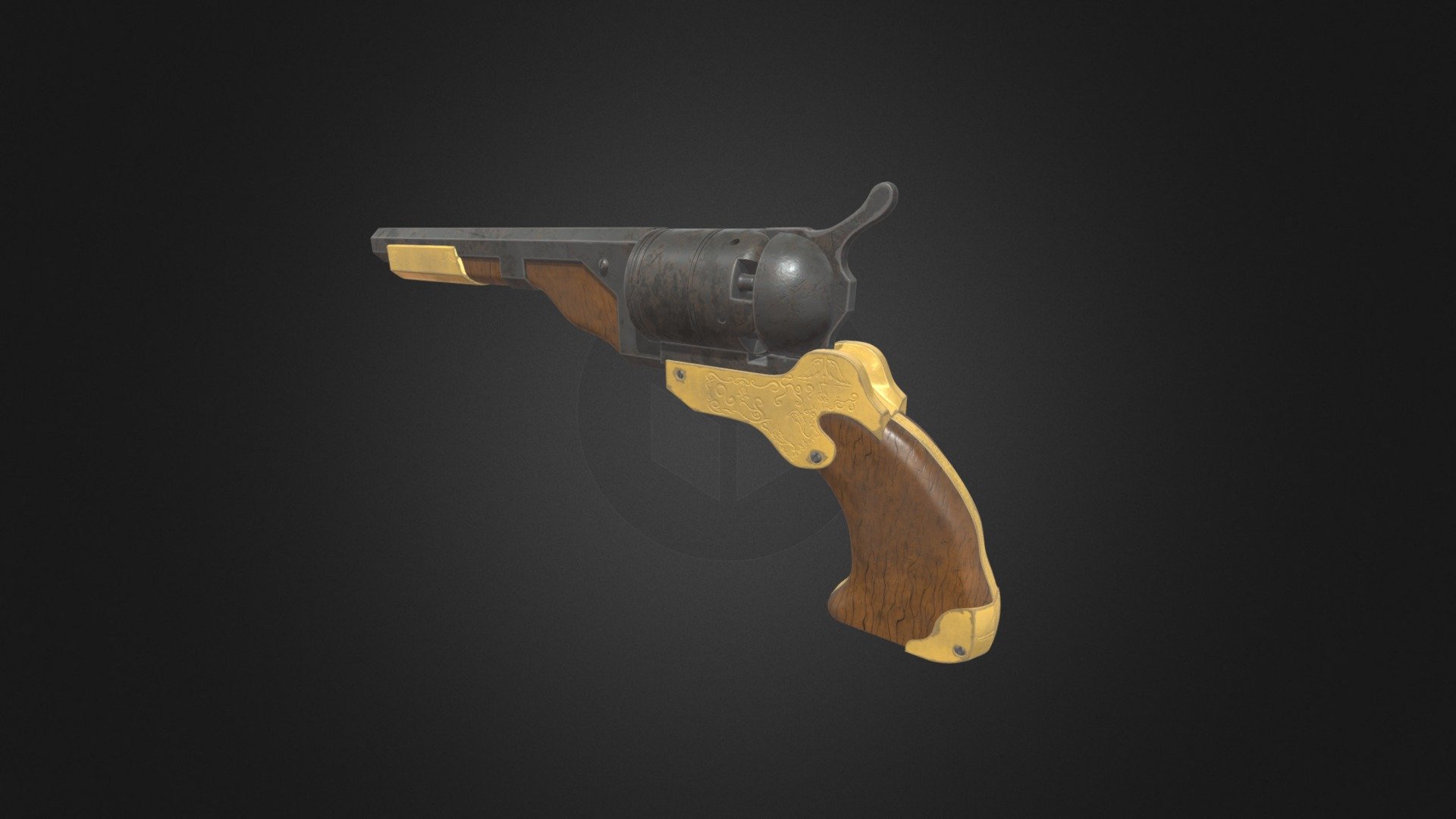 Old Antique Revolver - 3D model by RolandK (@RolandKvam) [84e0990 ...