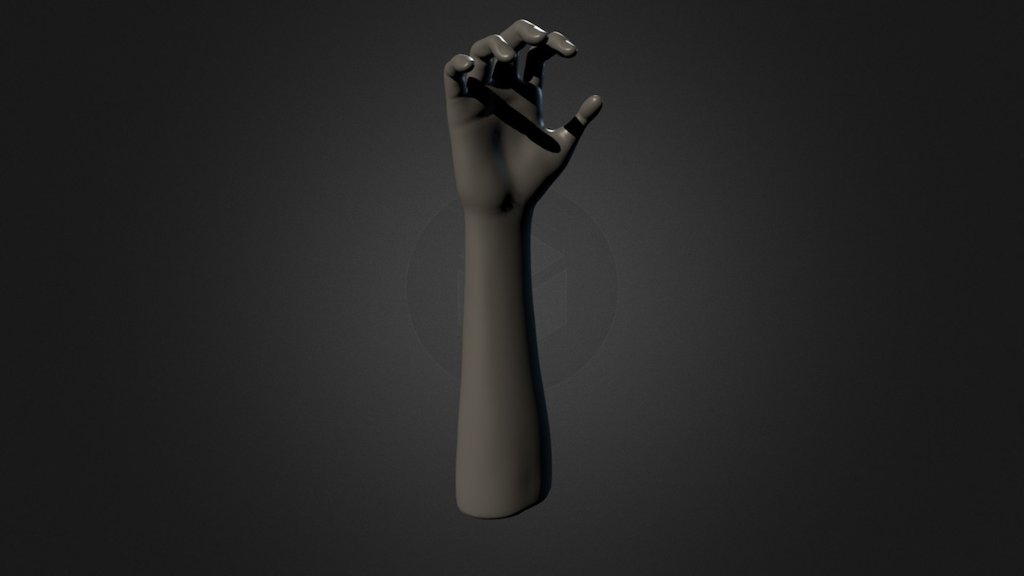Greyscale Arm and Hand Drawing Reference Pose 03 - 3D model by DitchArt ...