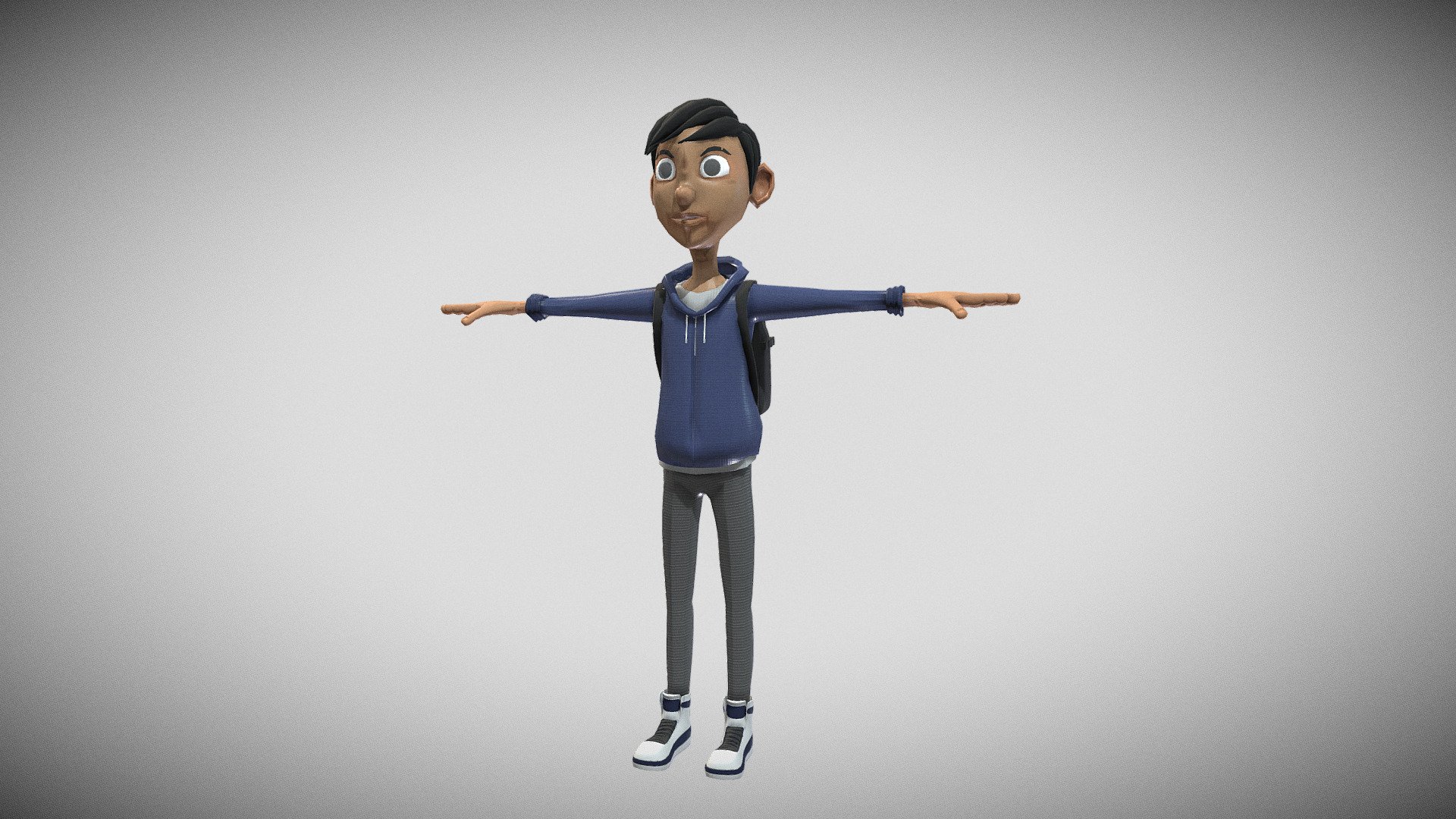 School Boy Cartoon Character Lowpoly - 3D model by cuankiproduction ...