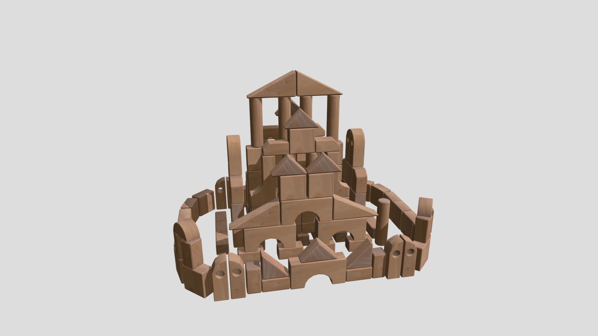 Unit Block Castle - Download Free 3D model by davisknight7 [84eb9df ...