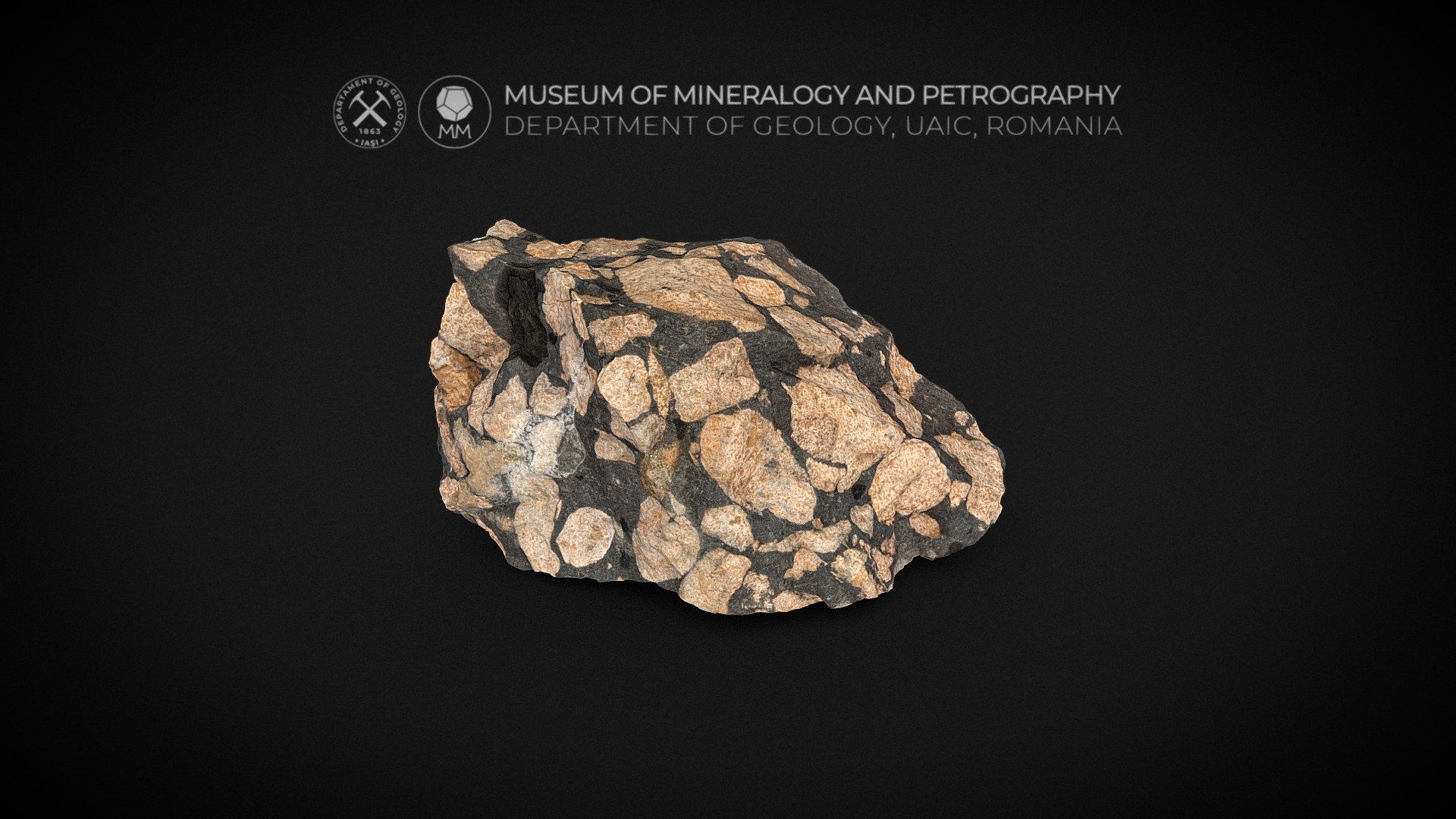 Hydrothermal breccia with Pyrite - 3D model by Museum of Mineralogy and ...