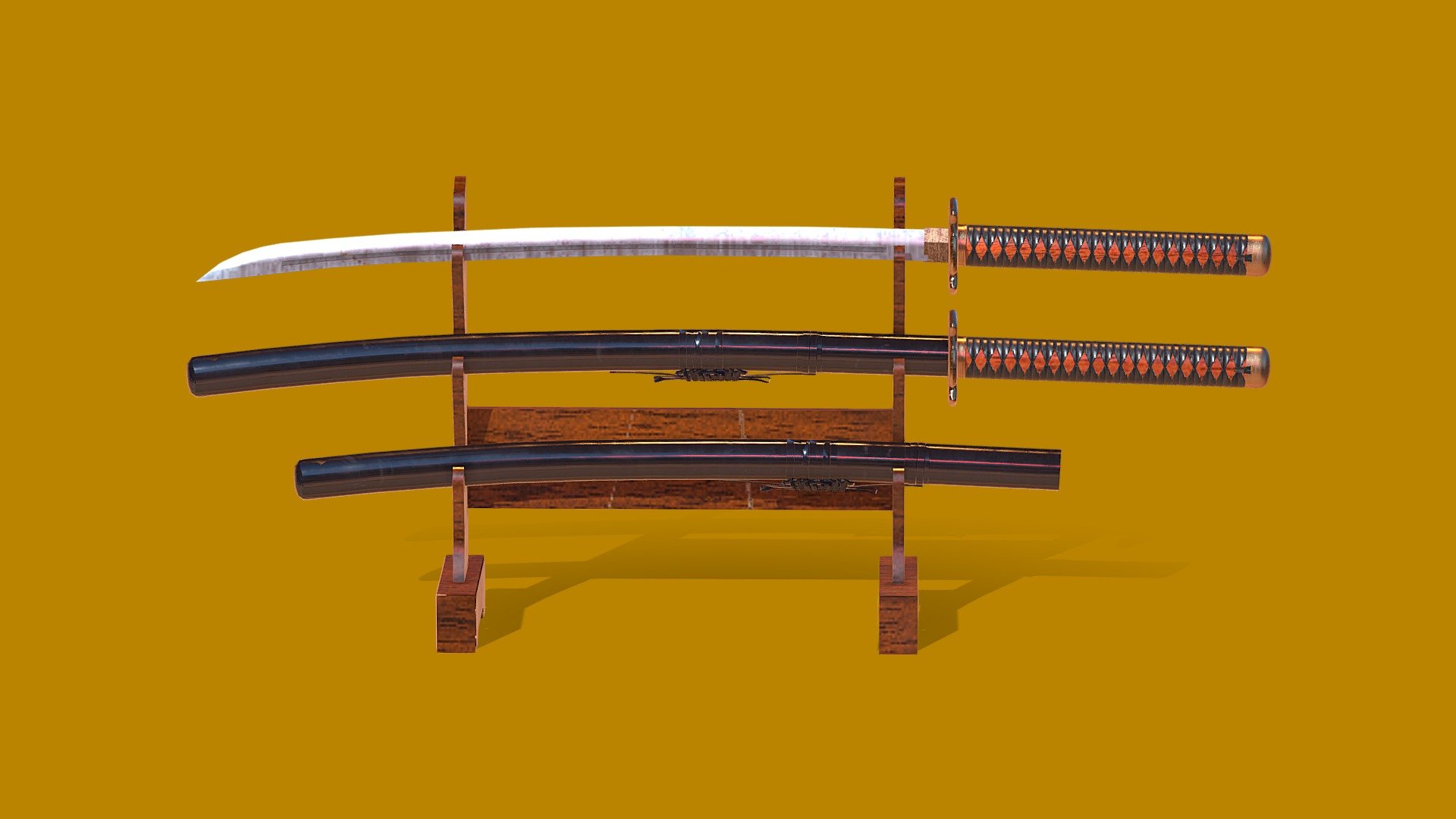 Katana Sword (Samurai) - Download Free 3D model by Team2030 [84ed494 ...
