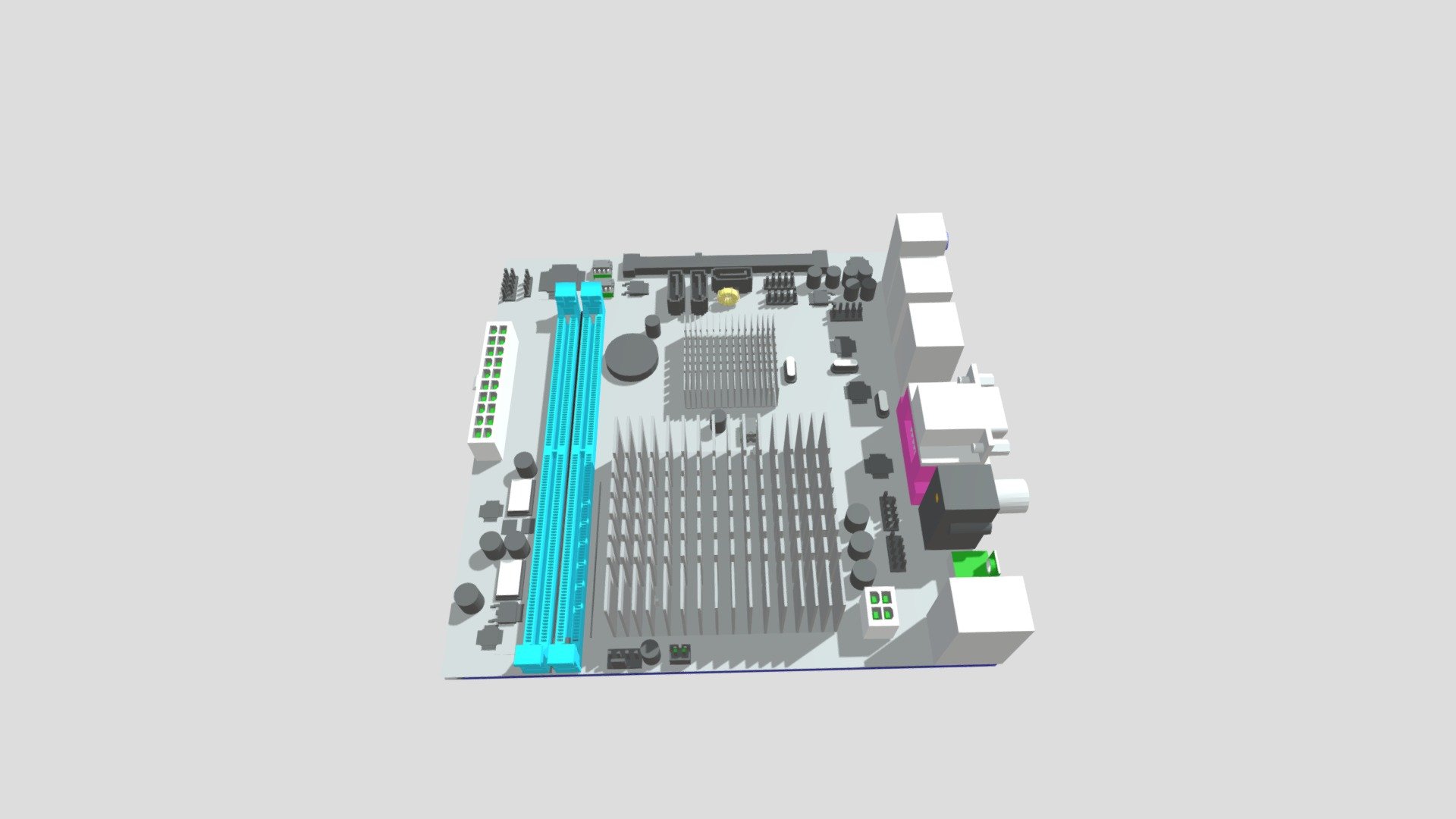 Motherboard_3ds - 3D model by Novanto [84edde2] - Sketchfab