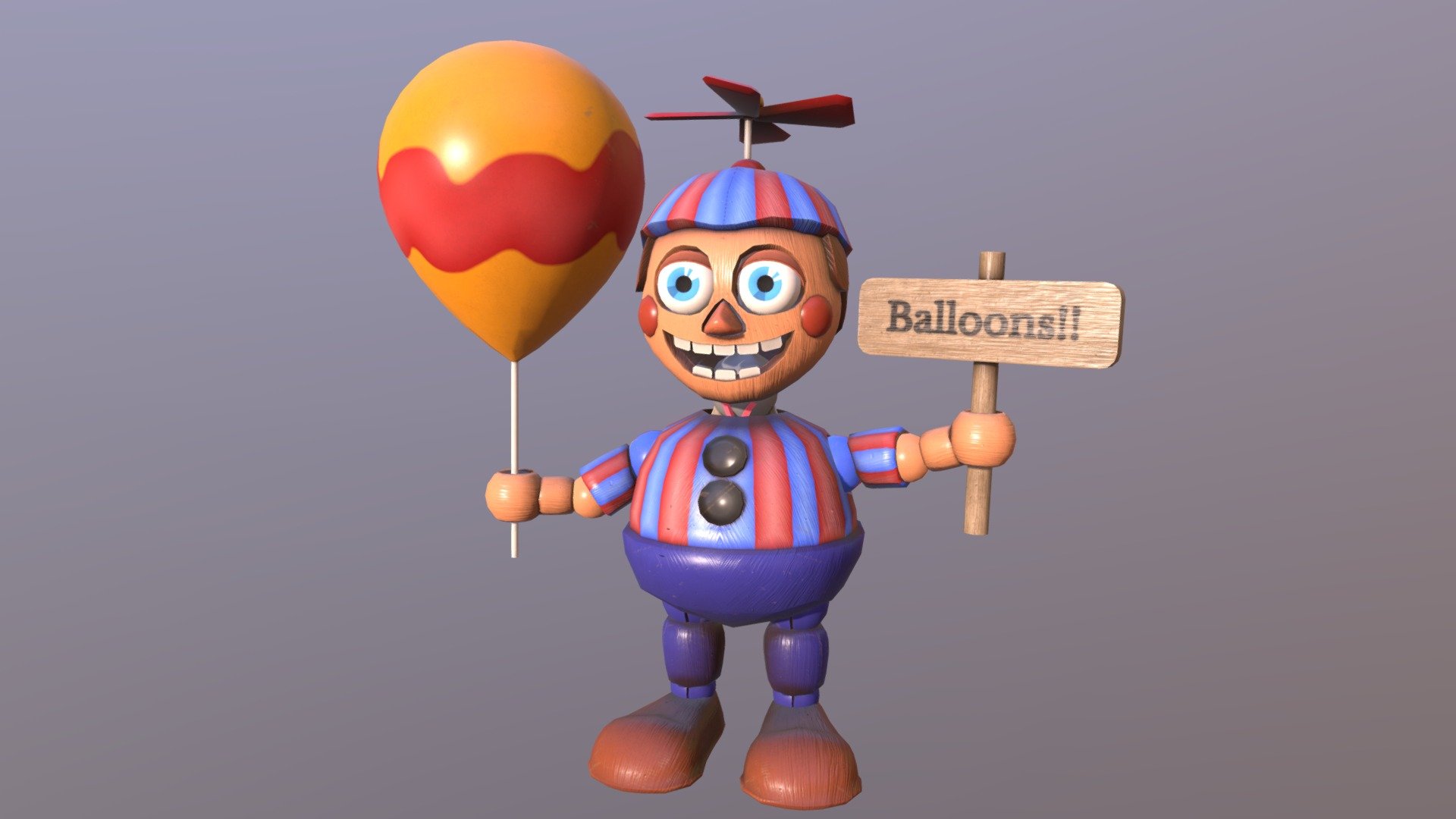Balloon Boy, 1987 - (FNAF Rewritten 87) - Download Free 3D model by Dot ...