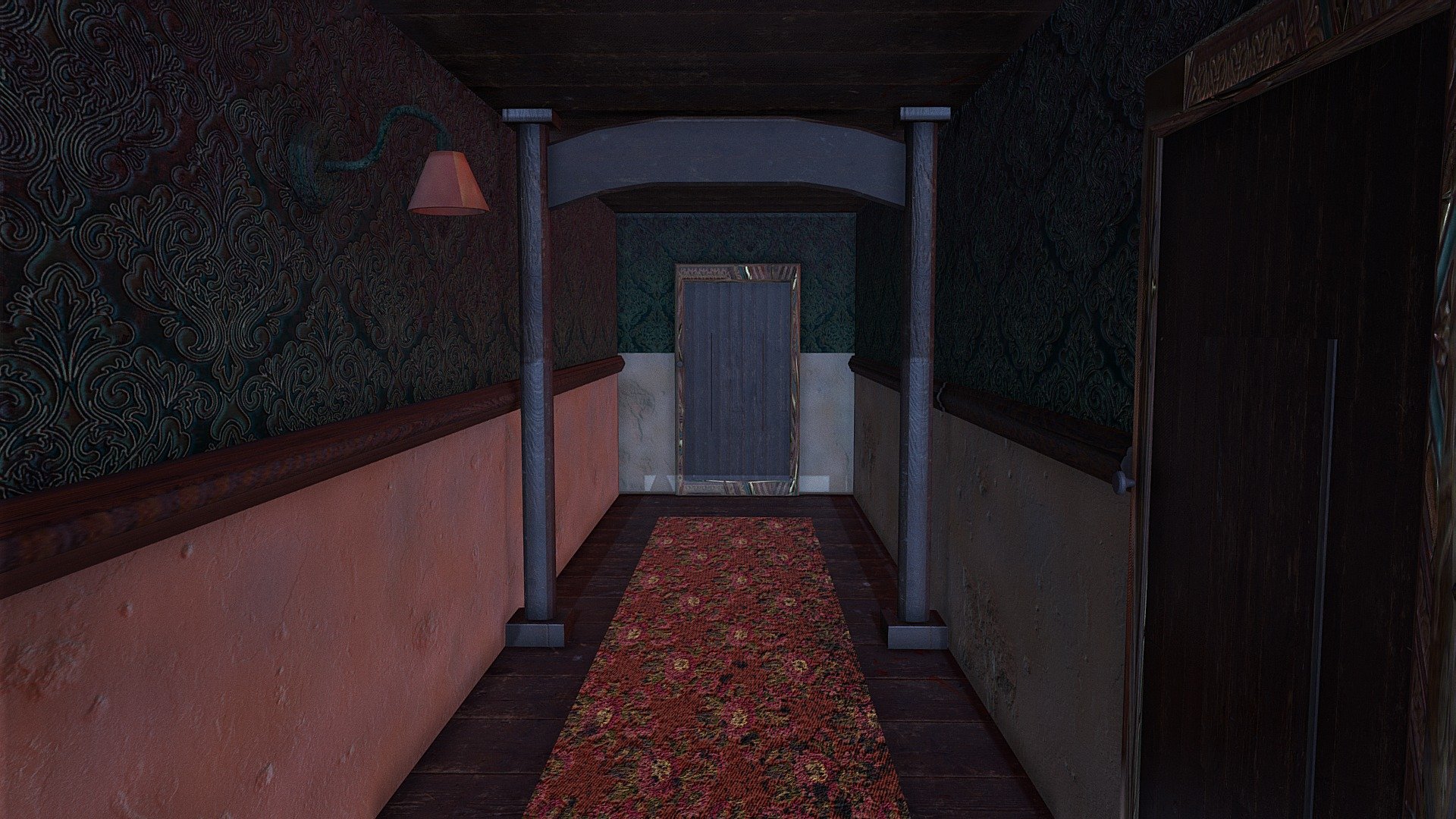Hallway - 3D model by zac.andrews79 [84ef9ef] - Sketchfab