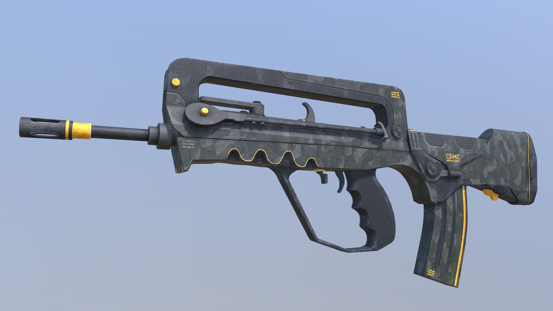FAMAS | Marine Corps - 3D model by Hybra (@dragonx1196) [84f234b ...