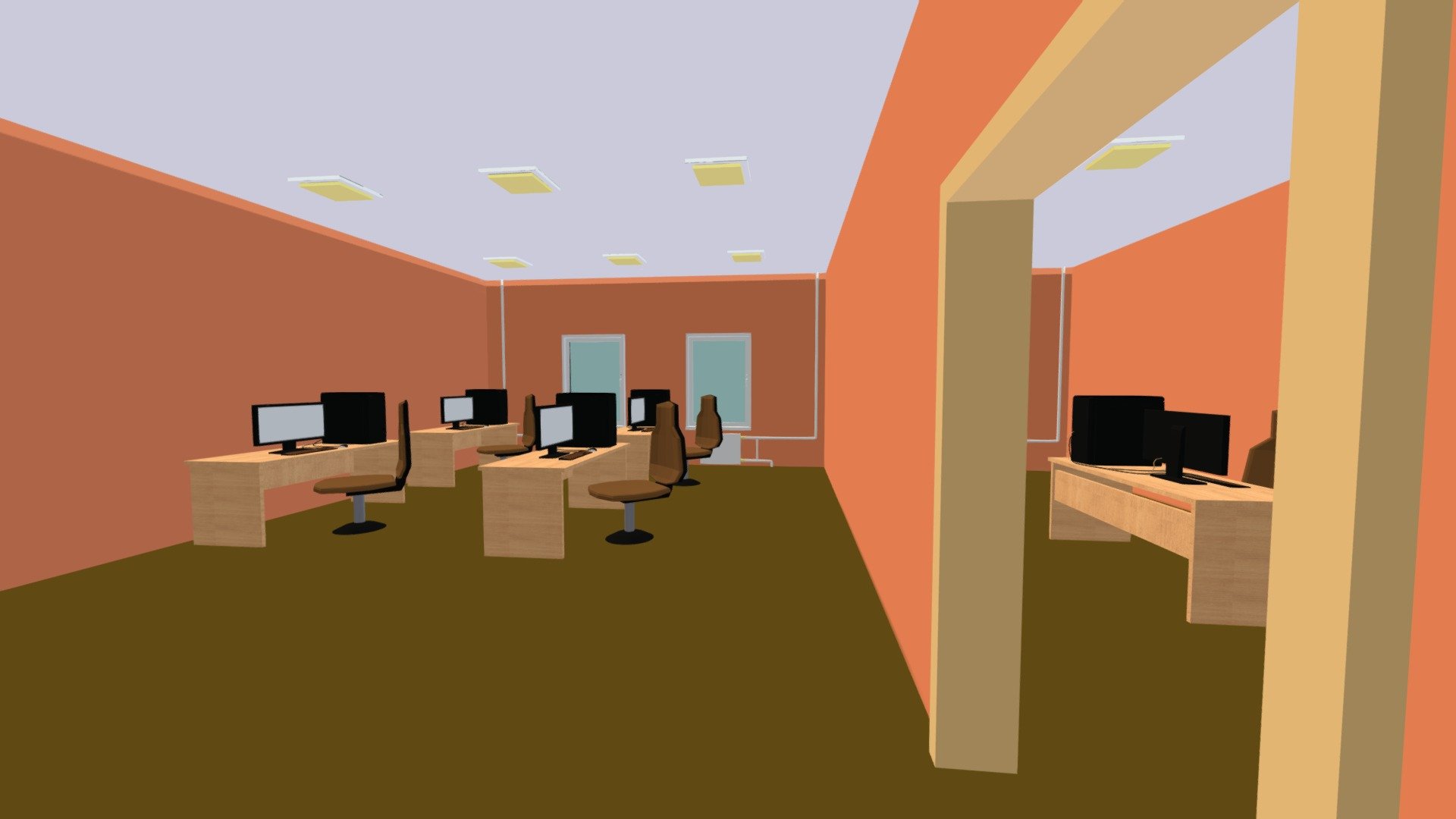 Simple office model - 3D model by mestnyanarxist [84f62c4] - Sketchfab