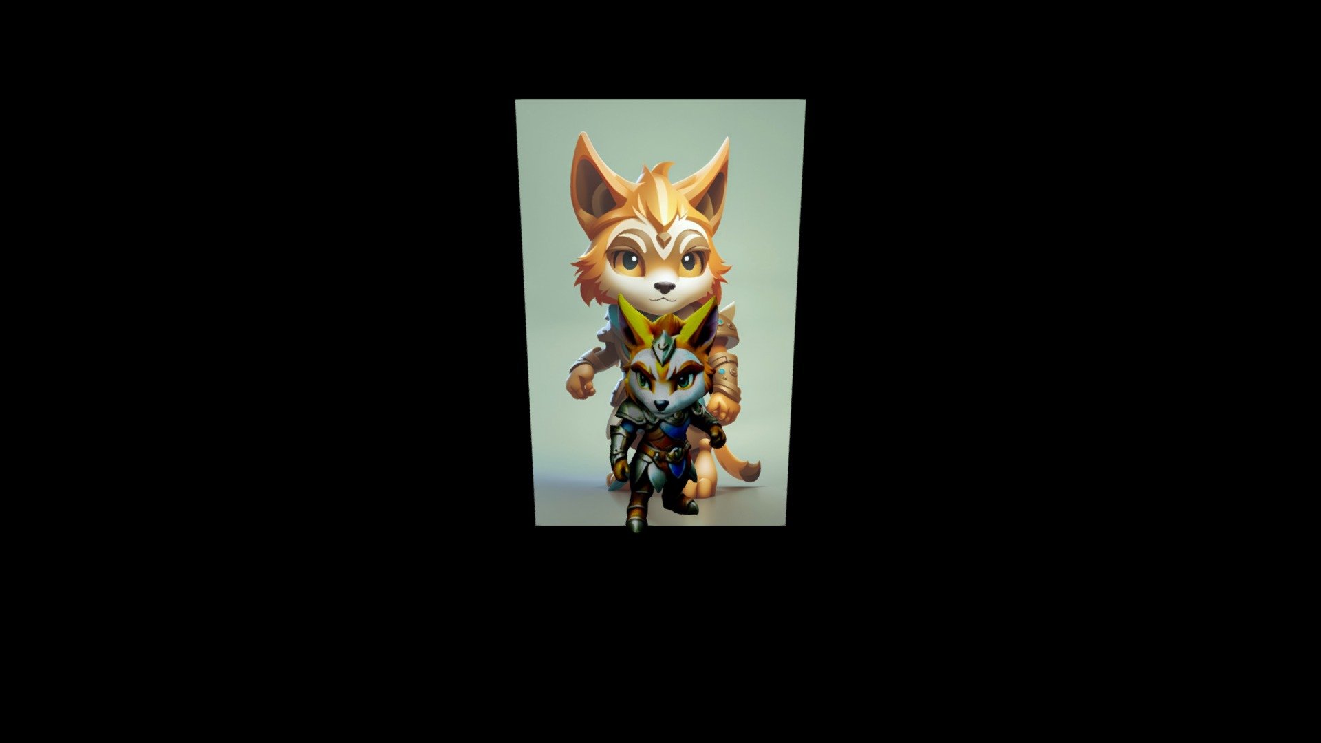 a of a cartoon cat with a sword and armor, 3 d - Download Free 3D model ...