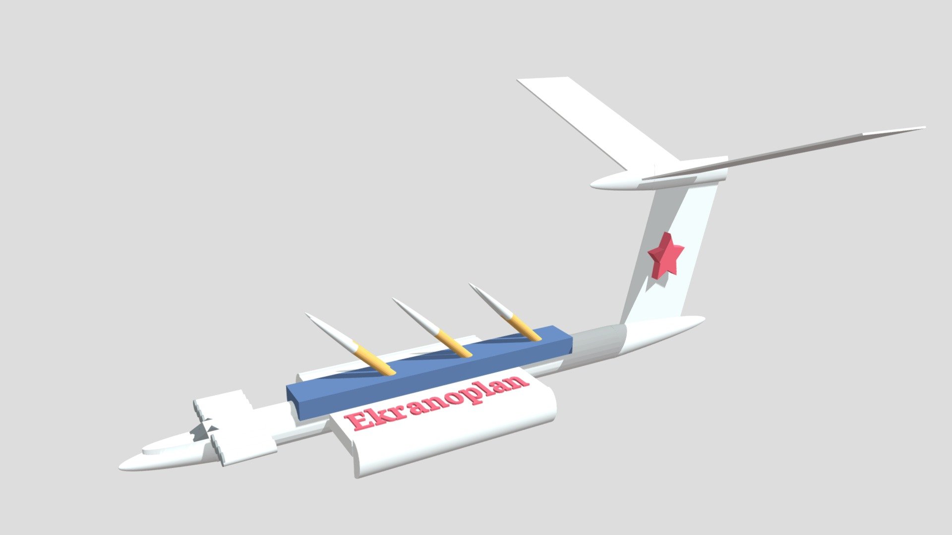 Low-poly Ekranoplan - 3D model by Johnathan Ivanov (@krinkus) [8502cdb ...
