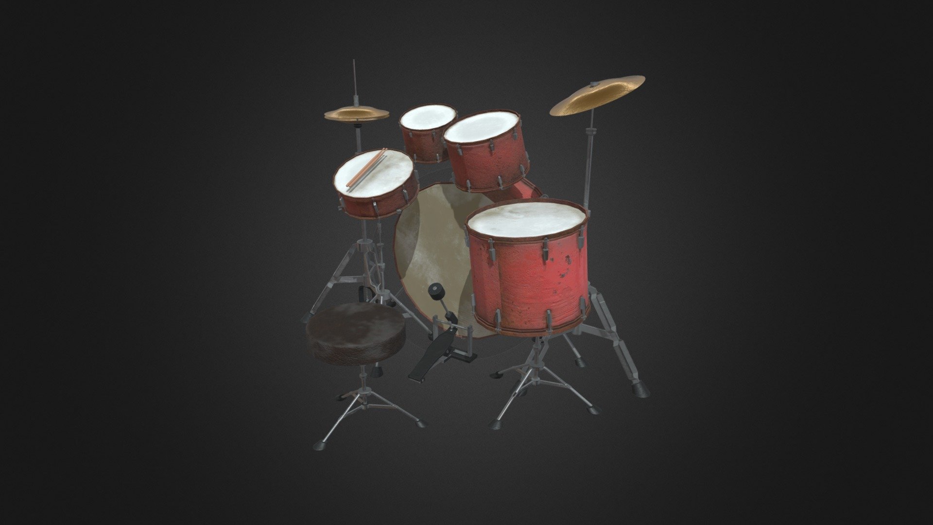 Drum Set - Download Free 3D model by Rohit Paradkar (@rohitparadkar) [8503ebe] - Sketchfab