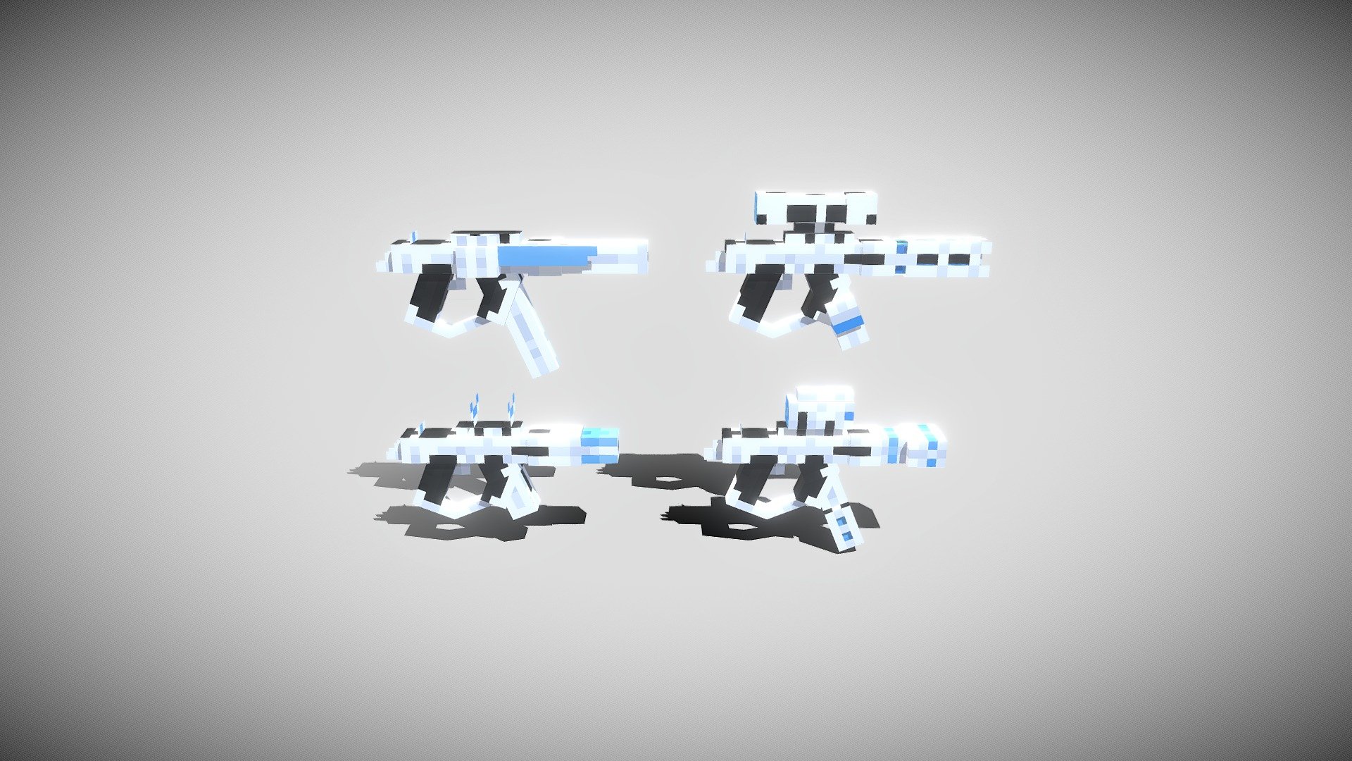 Voxel Laser Pistol - 3D model by LyraLies [85048a4] - Sketchfab