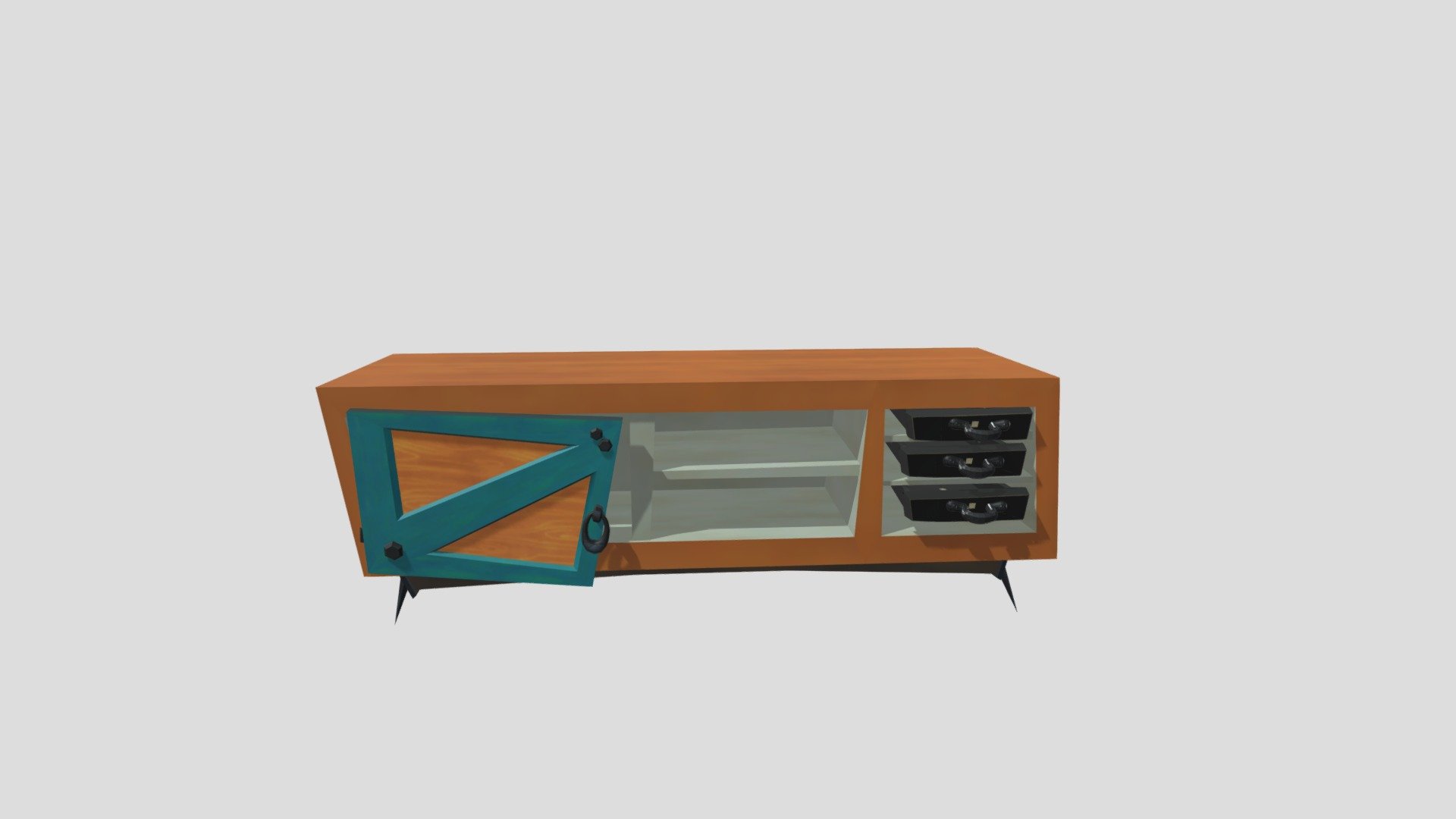 Hello Neighbor Long Tv Stand - Download Free 3D model by Juandaneitor ...