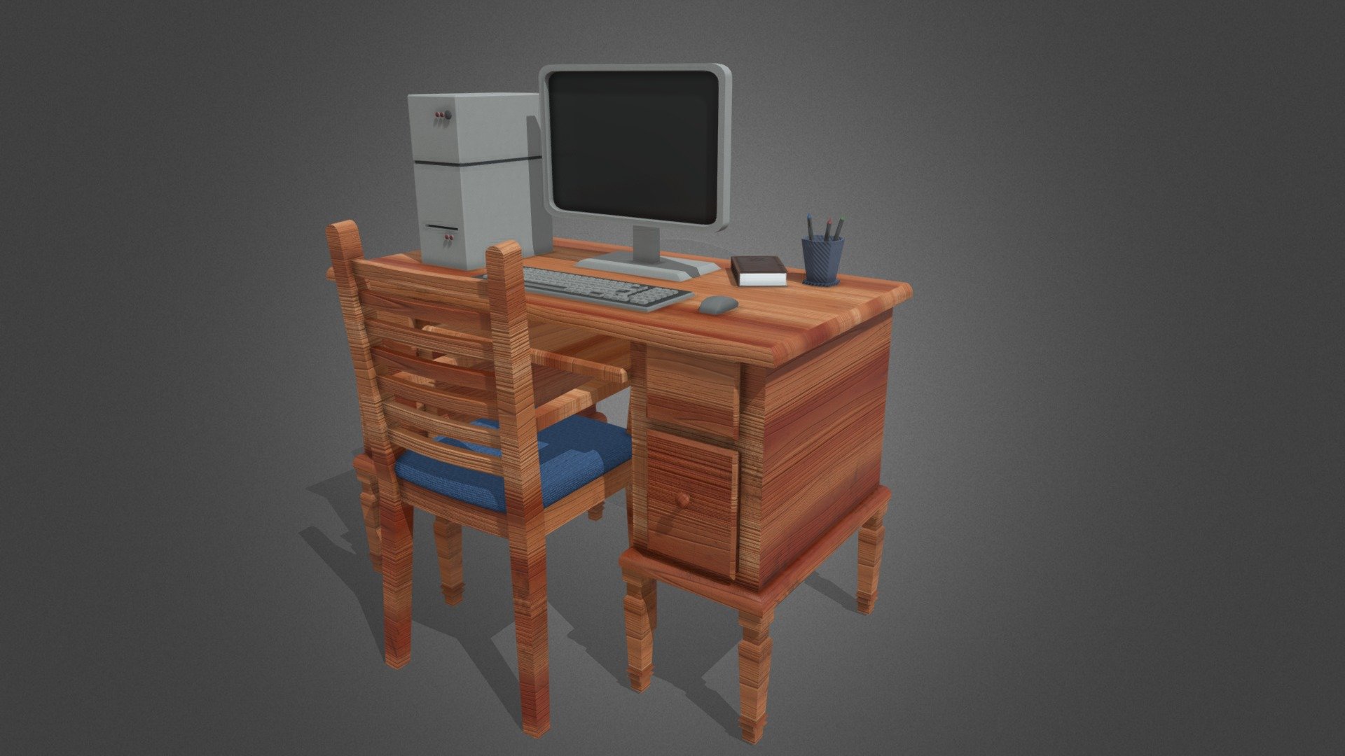 Desktop_computer_simple - Download Free 3D model by Nelesh_surve ...
