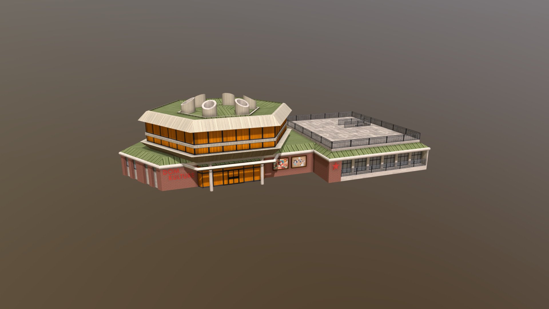 House of Culture, Majdanpek, Serbia - 3D model by Iskra: Yugoslav ...