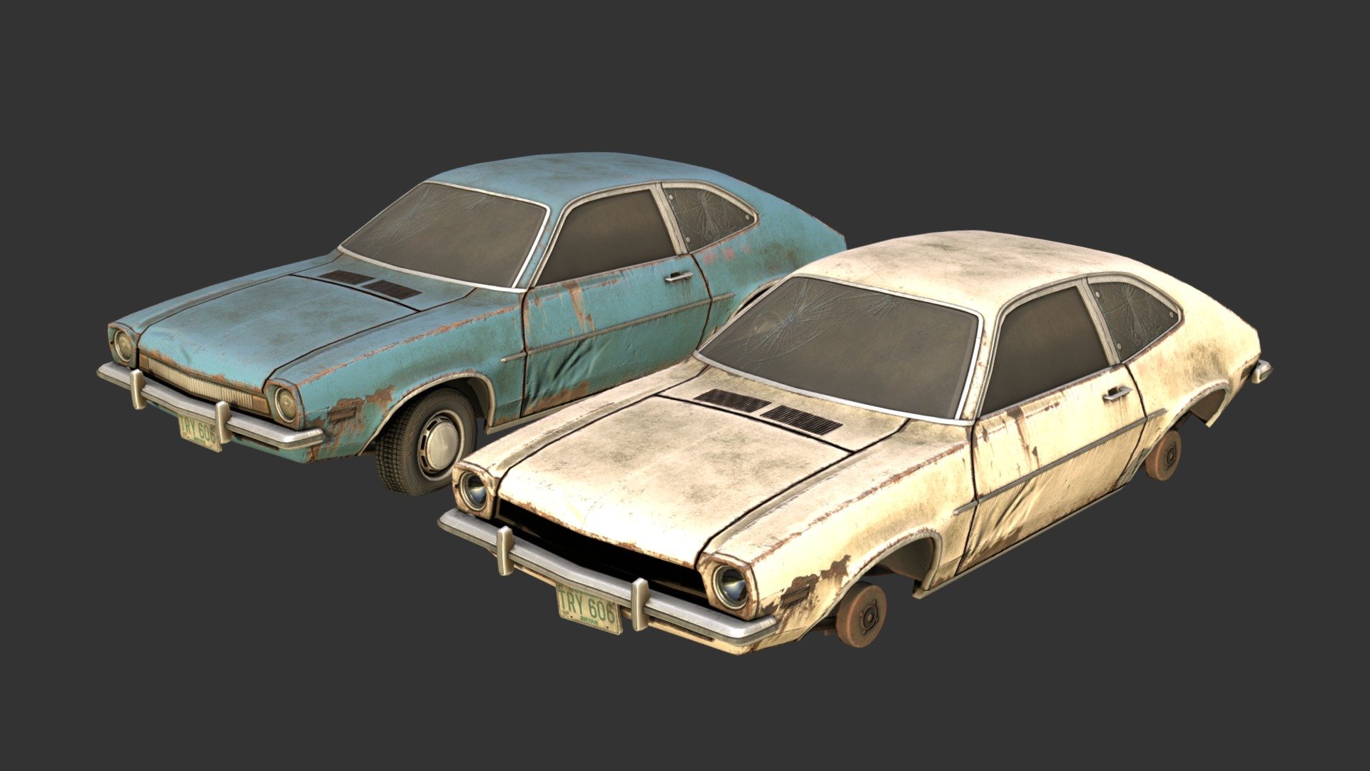 Pinto Derelict Version - Buy Royalty Free 3D model by Renafox ...