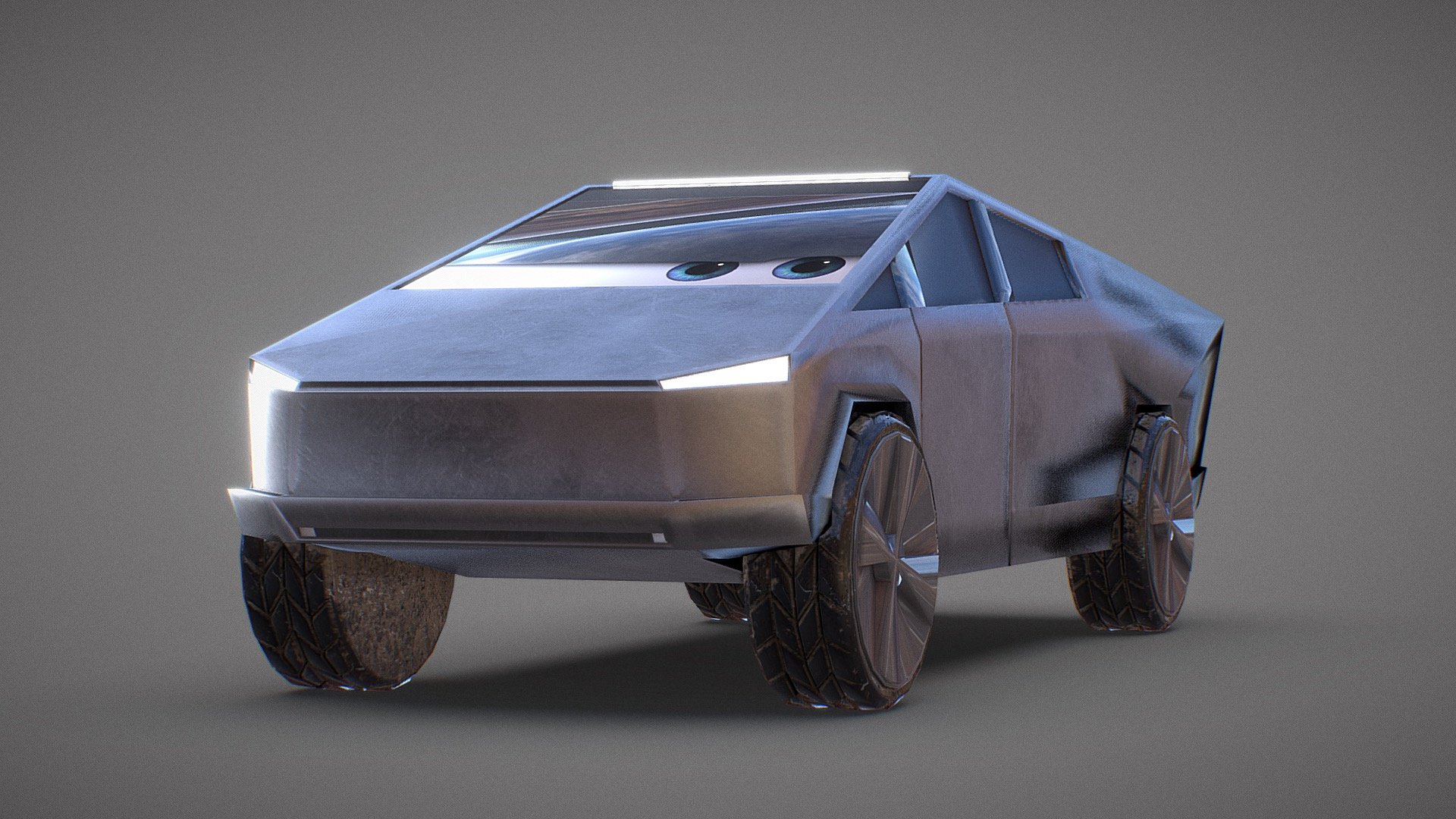Pixarized Cybertruck (Realistic) - Download Free 3D model by ChoochooLi ...