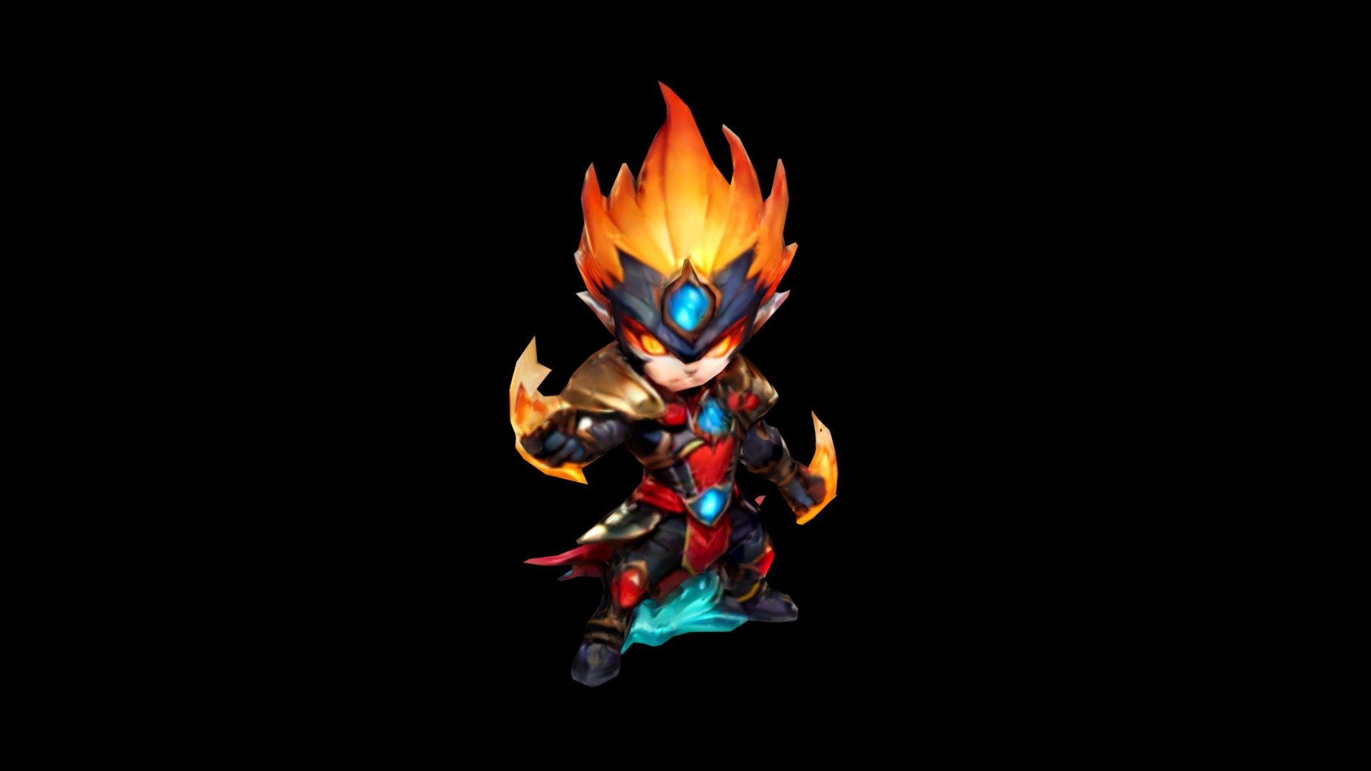 Illustration of a fire-elemental fantasy charact - Download Free 3D ...