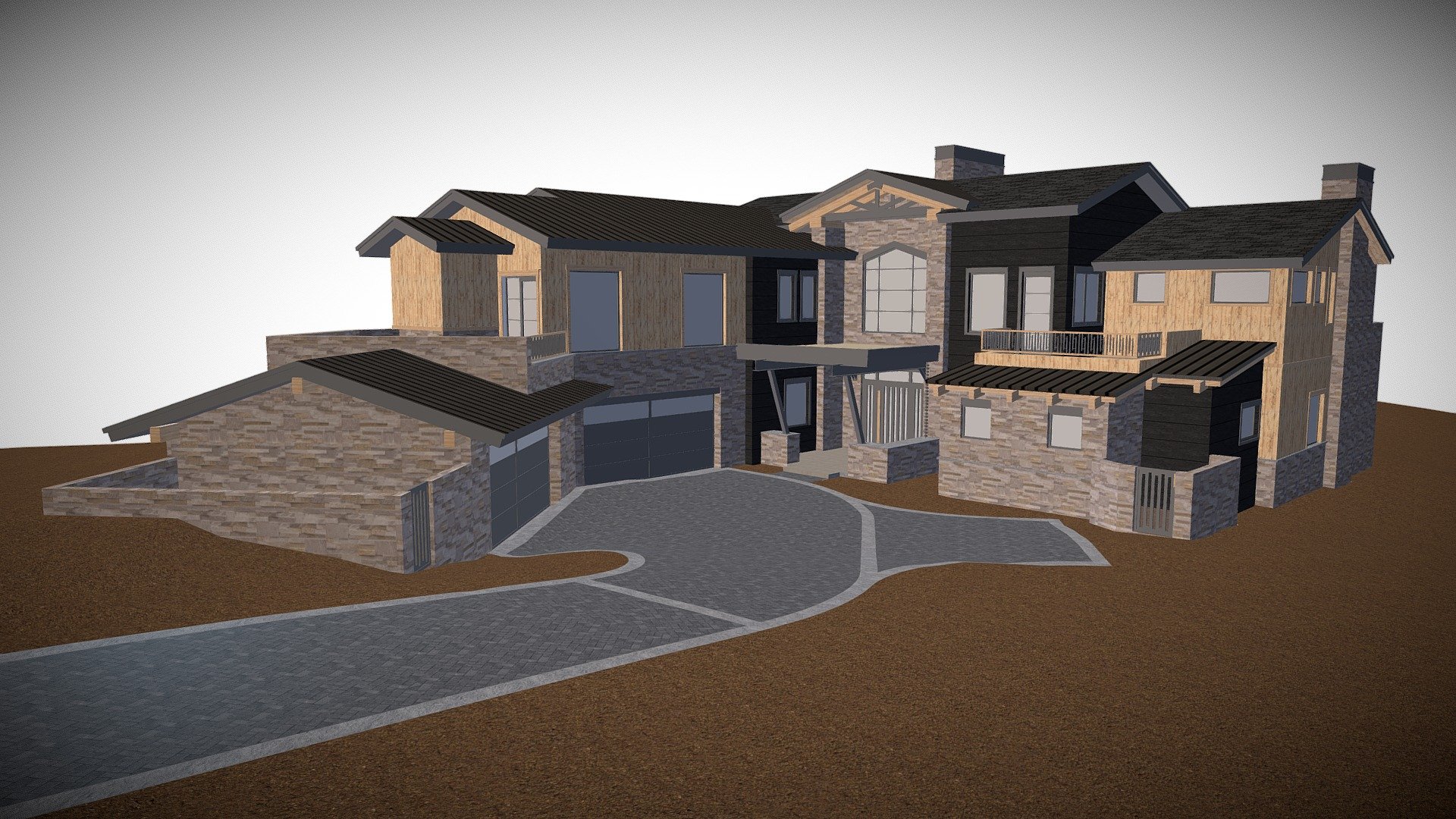 Sparacino Residence - 3D model by Jessica Hutchison-Rough ...