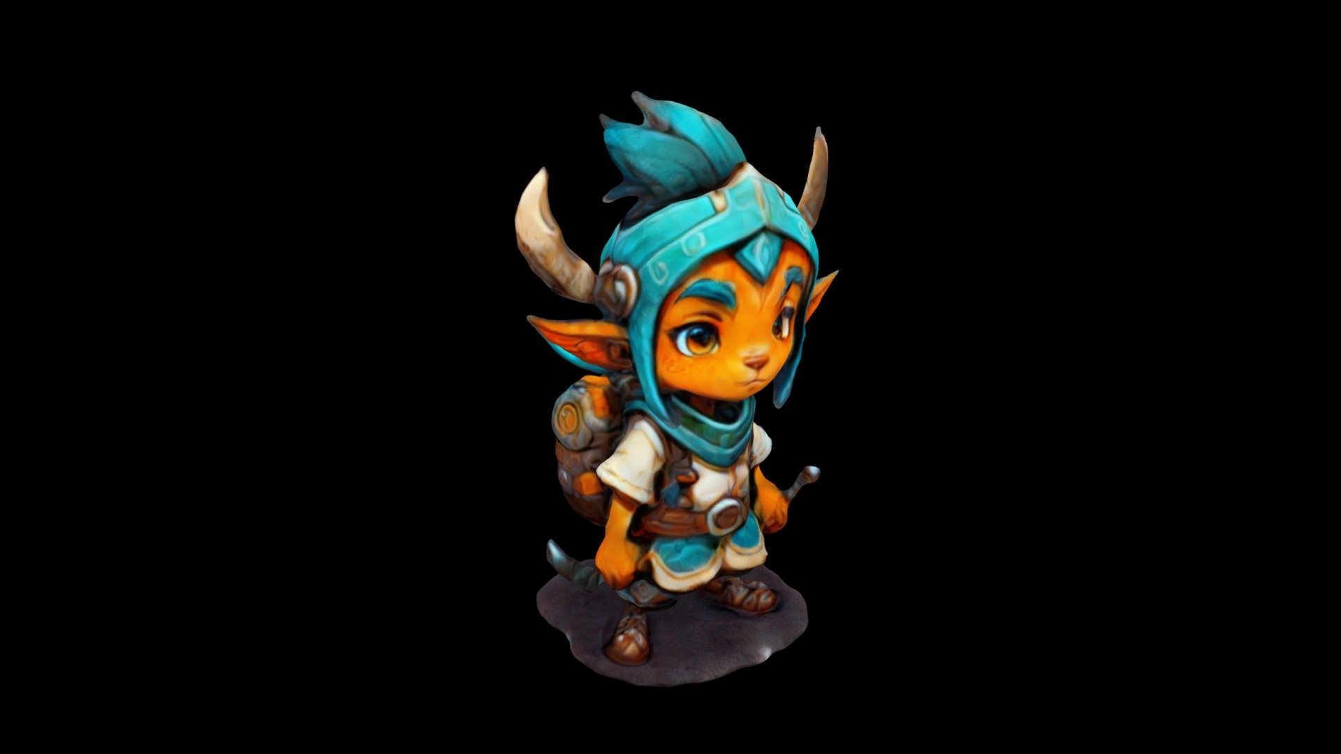a character dressed in blue armor and a hood the - Download Free 3D ...