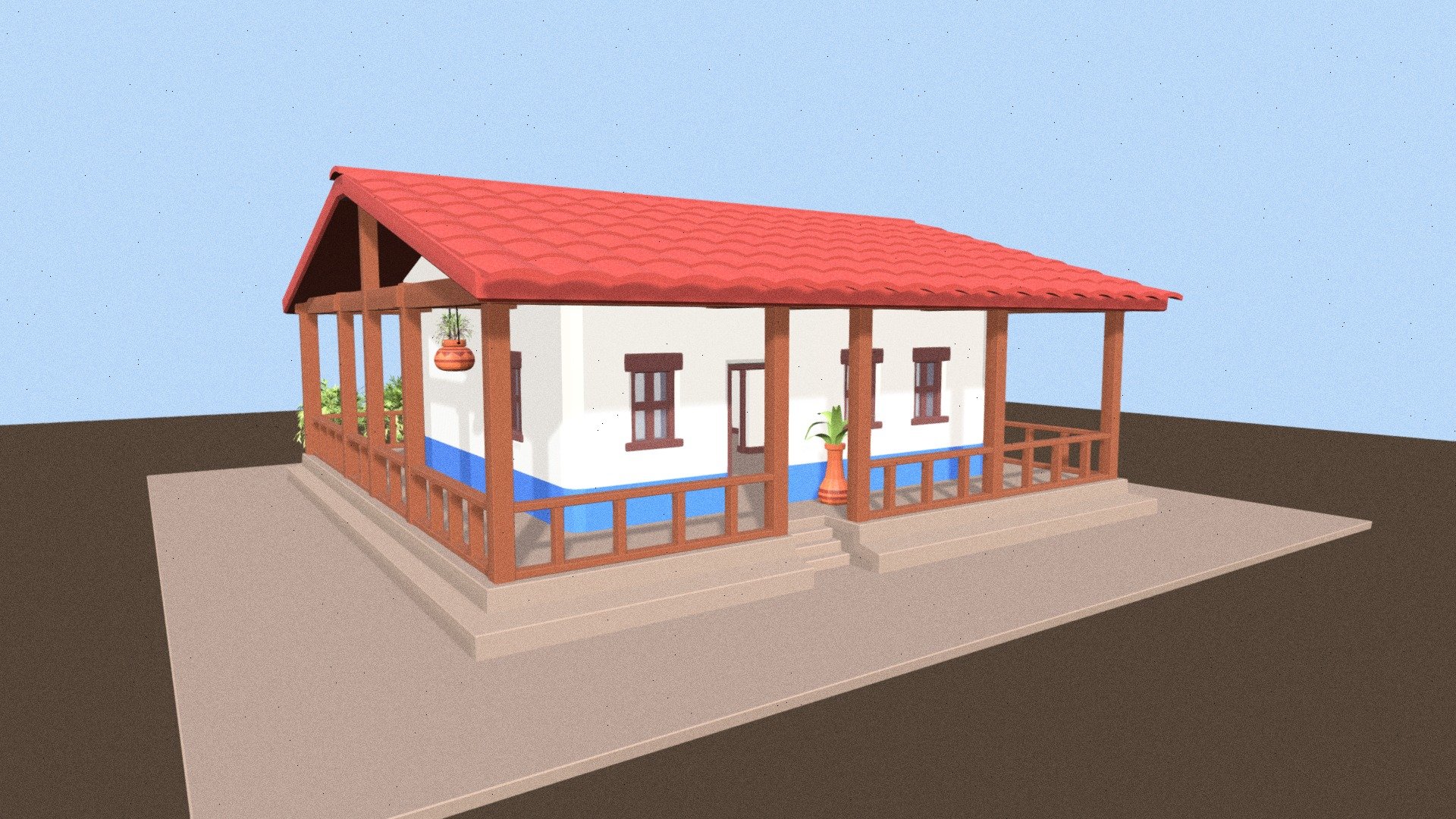 Casita de adobe - 3D model by Ludigos [85283ac] - Sketchfab