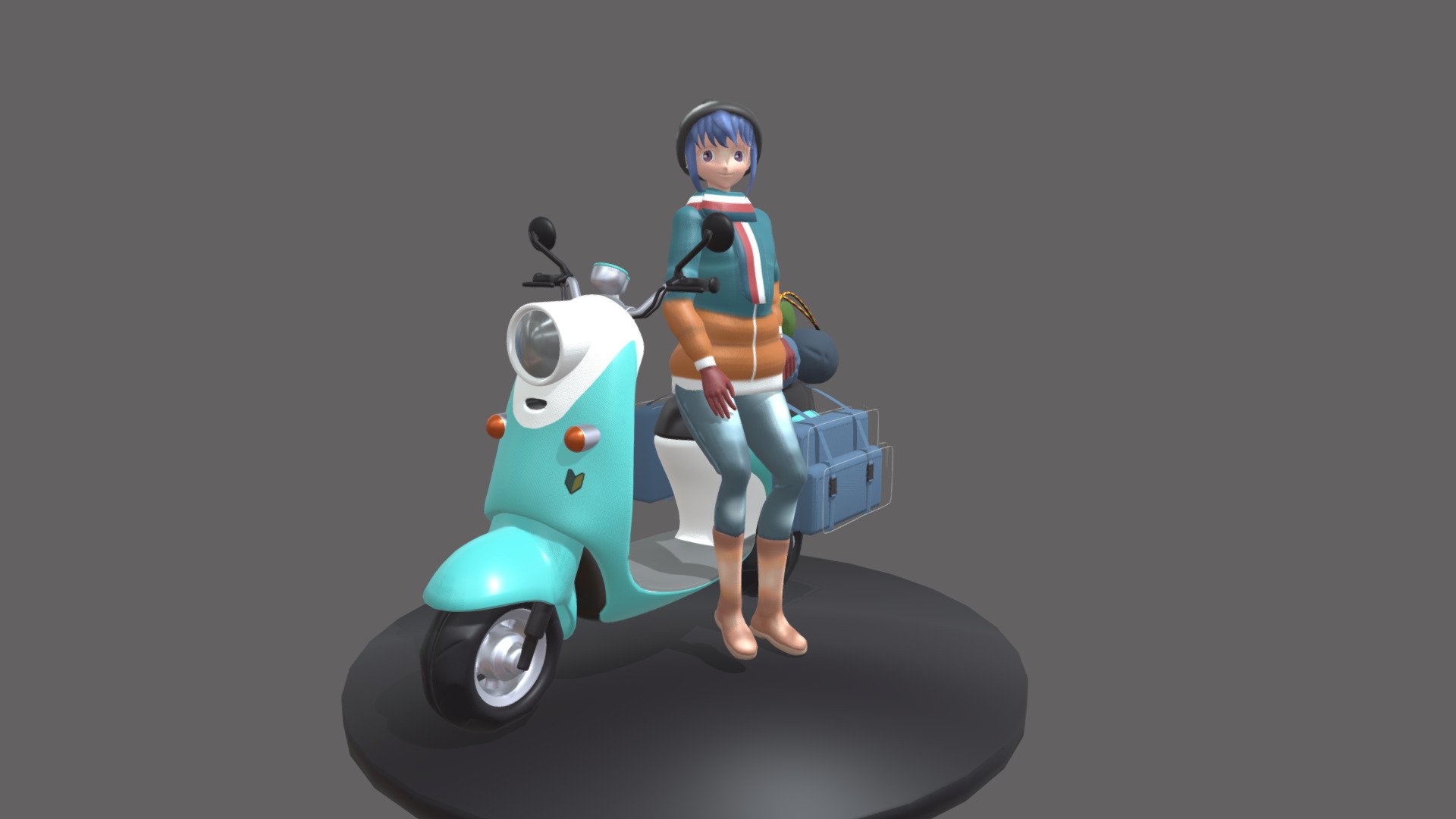 shima rin with scooter - Download Free 3D model by TiqKai ...