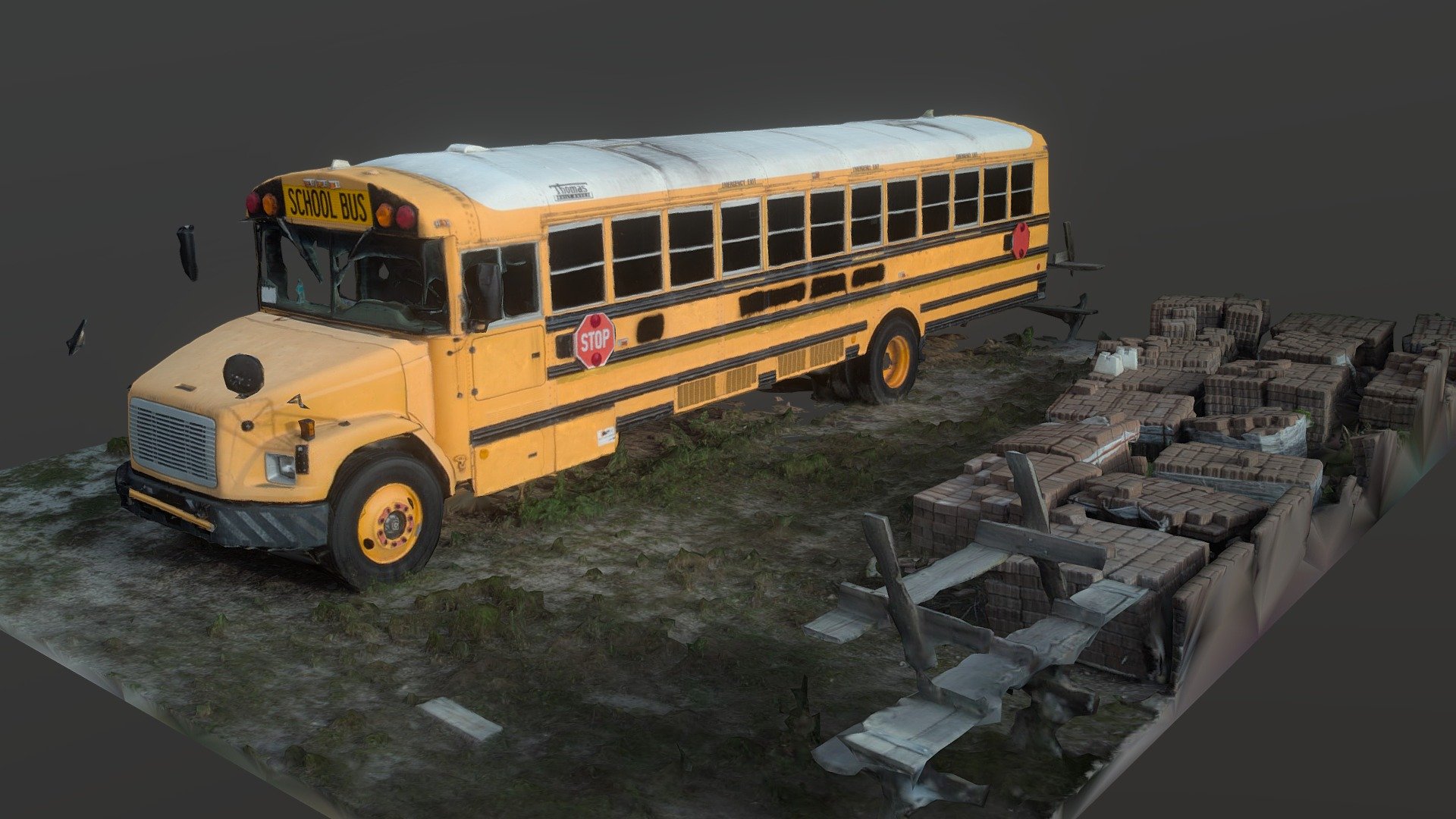 Old Bus - 3D model by StewartLeith (@ashnovember) [852ab05] - Sketchfab