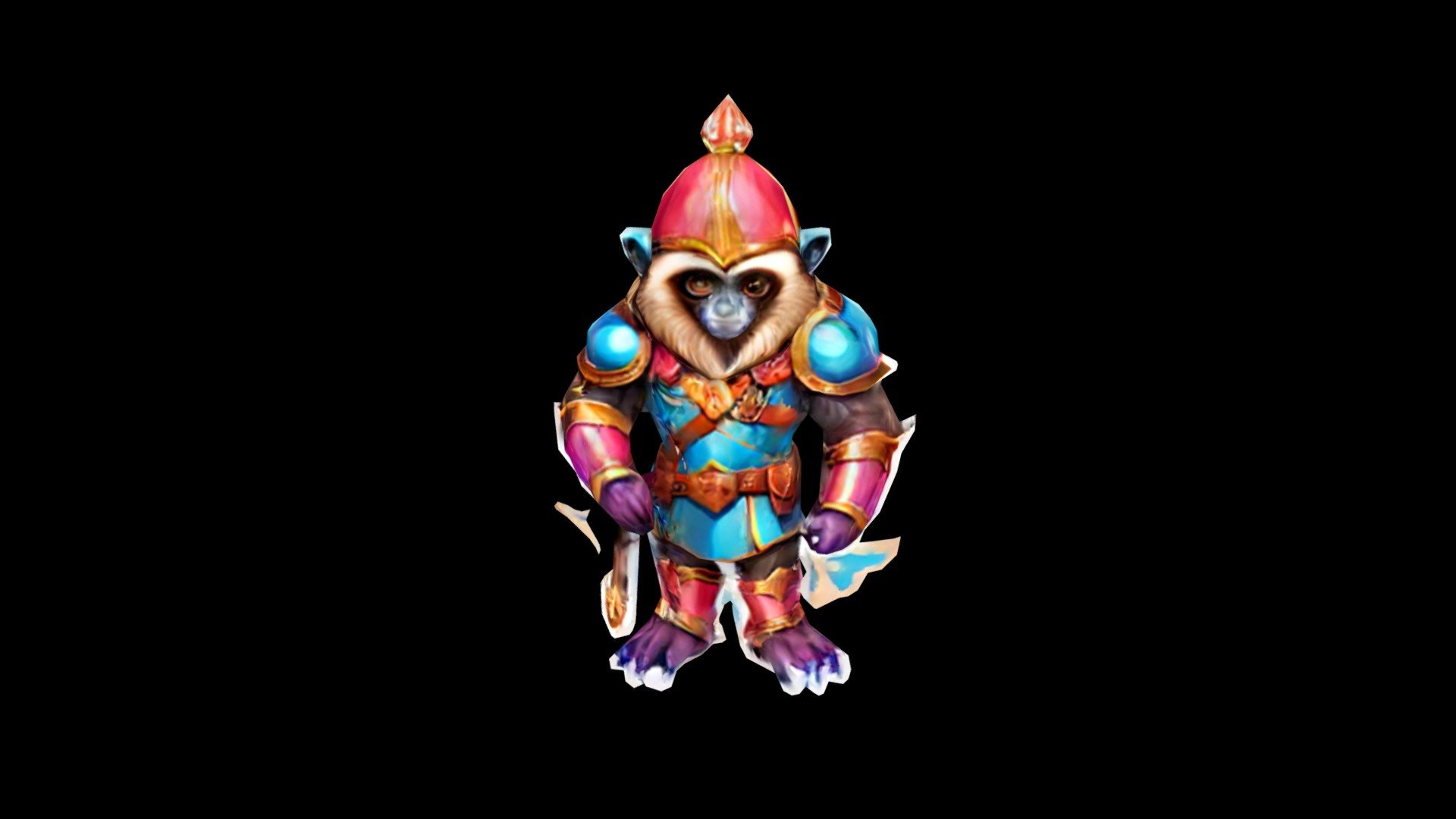 Charming Simian in Royal Battle Gear - Download Free 3D model by klrxyz ...