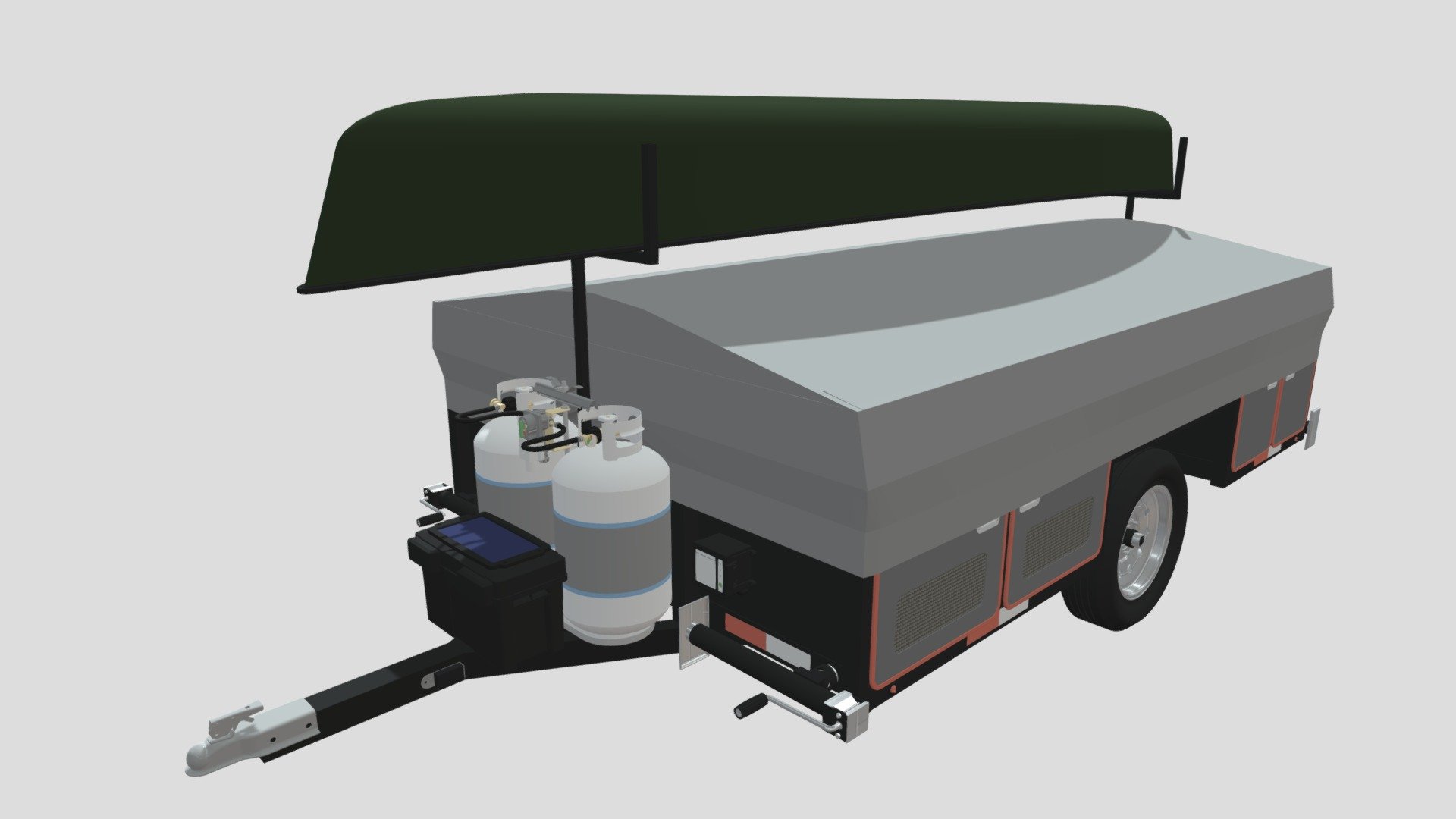 Cook Trailer Travel Canopy Lowered - 3D model by Tailored Trailers ...