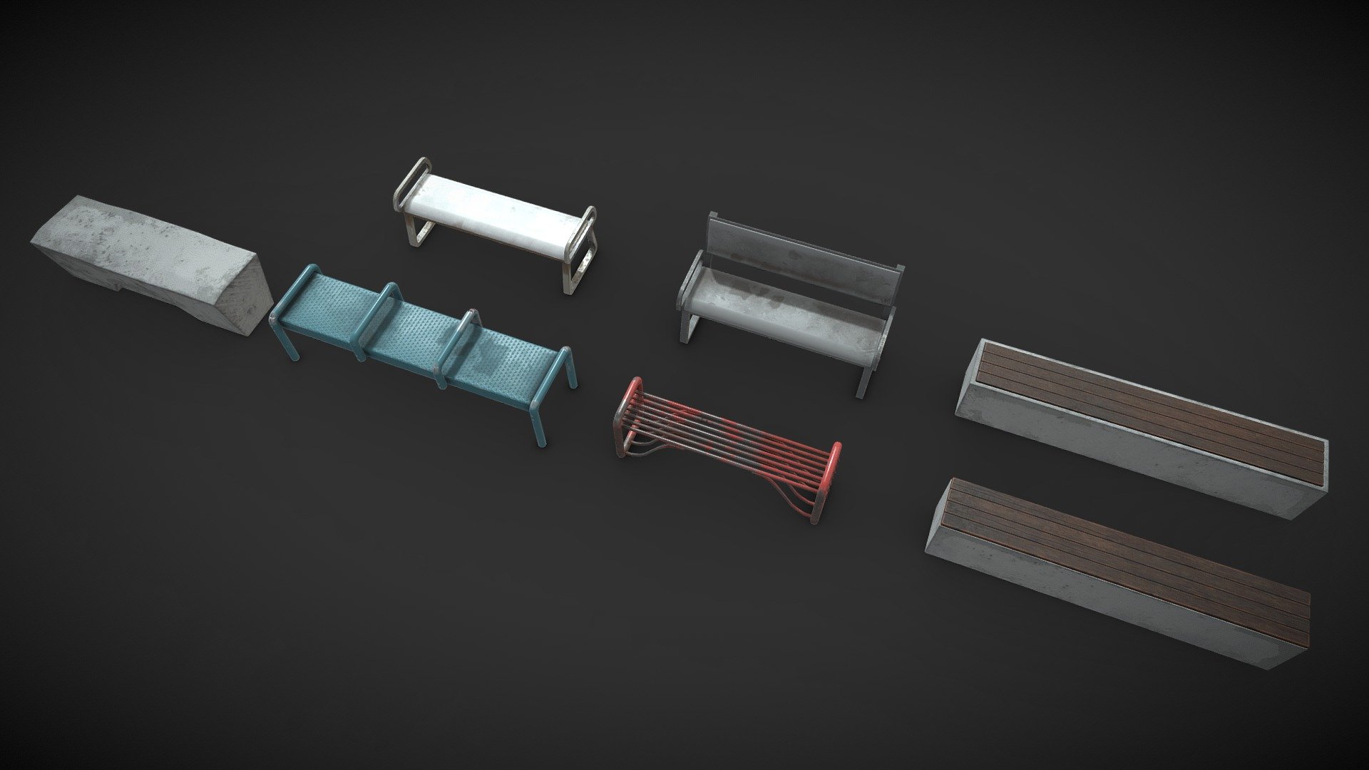 SCIFI Bench Pack - Buy Royalty Free 3D model by carlcapu9 [85364ac ...