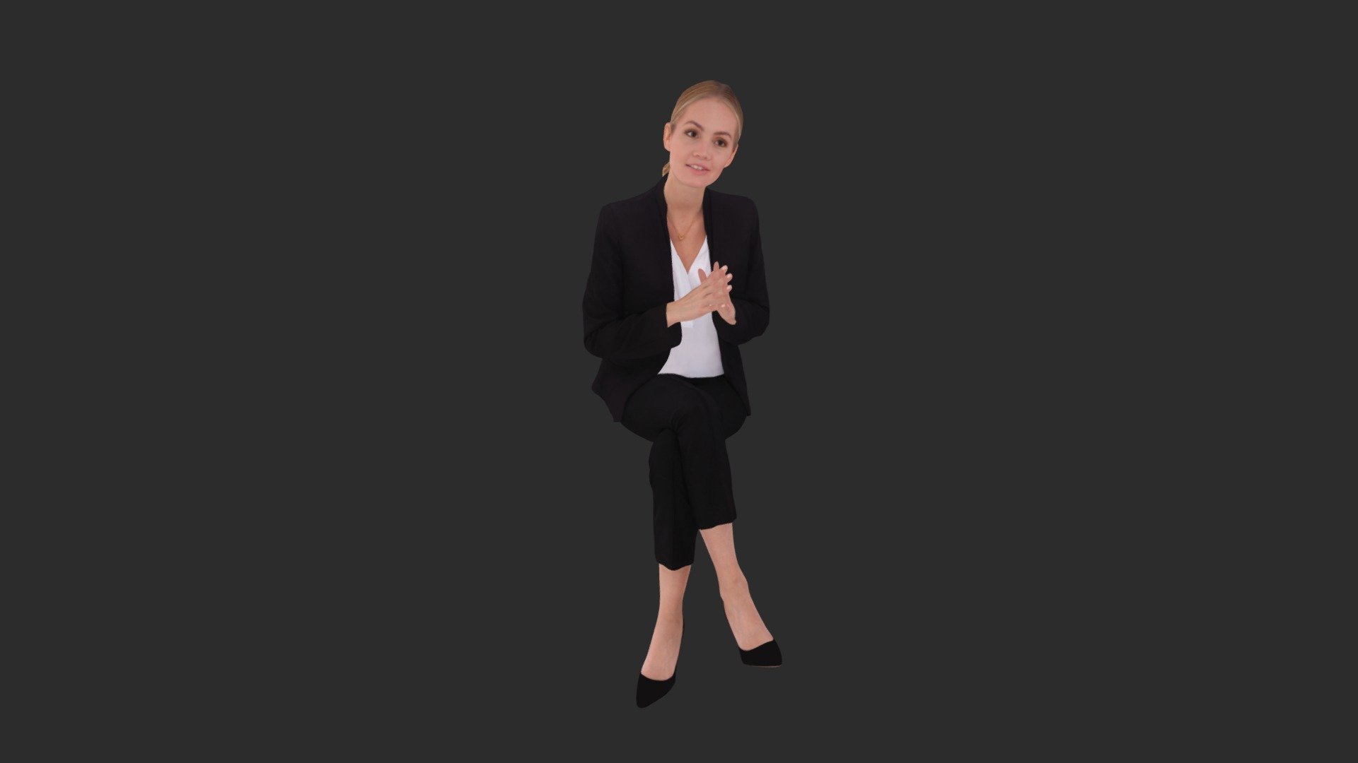 Claudia Posed 012 - Sitting 3D Business Woman - Buy Royalty Free 3D ...