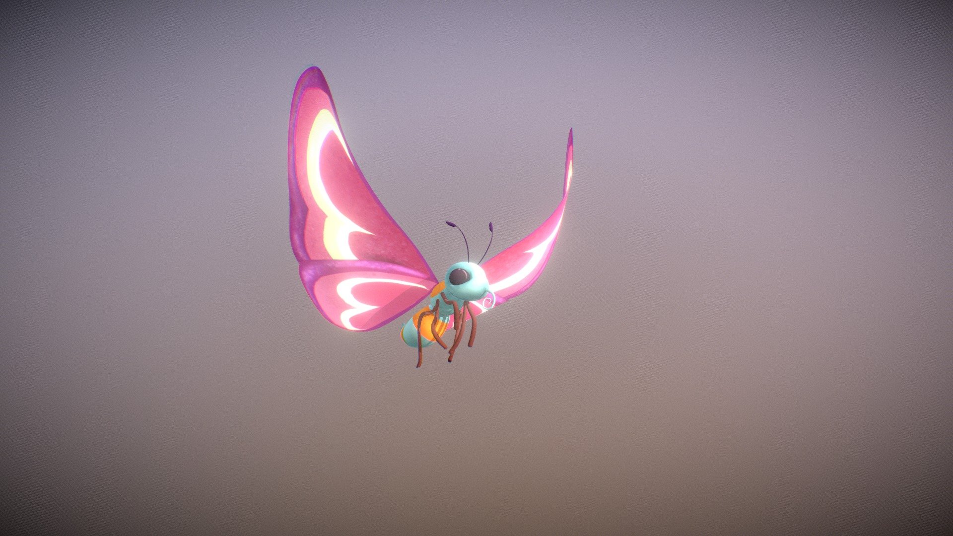 Chibi Butterfly - 3D model by pochiwangdata [8537305] - Sketchfab
