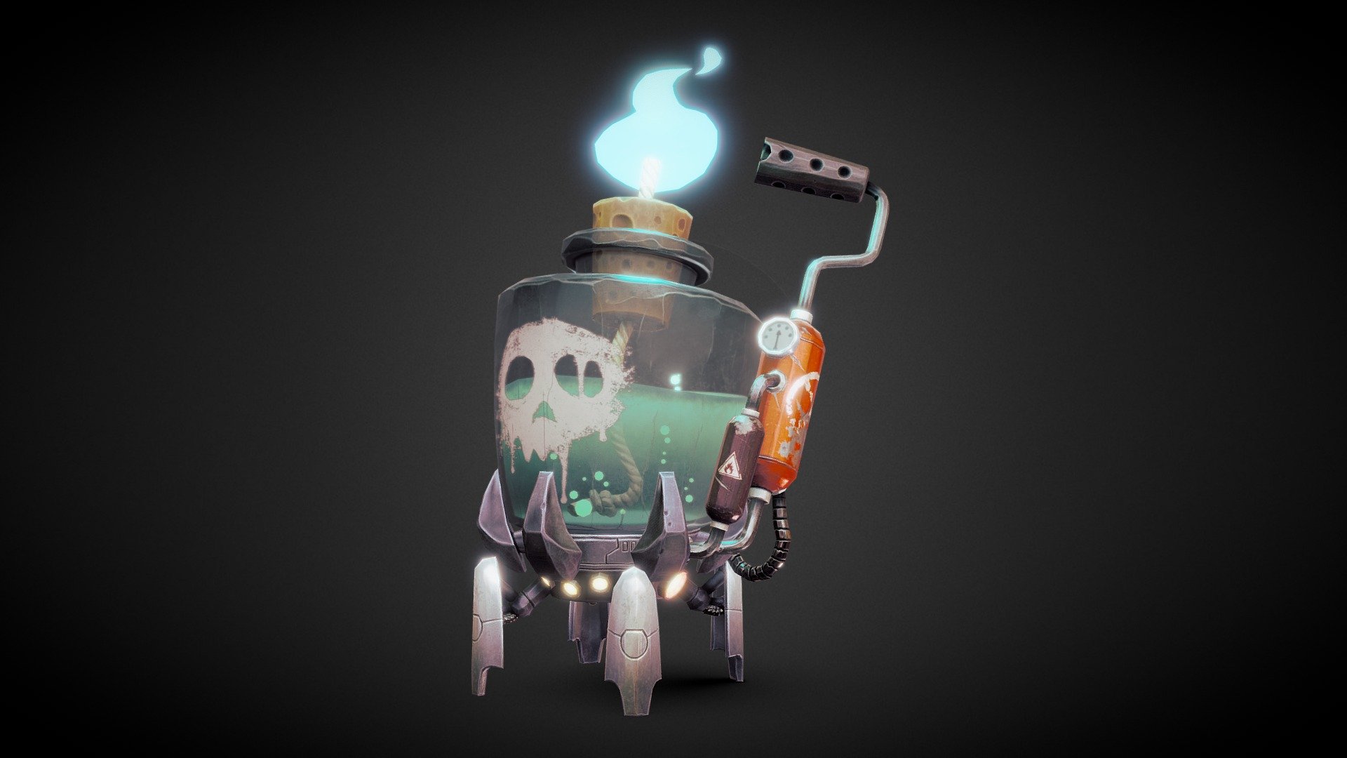 Stylized Alcohol Lamp - 3D model by Frog in a Bog (@froggopology ...