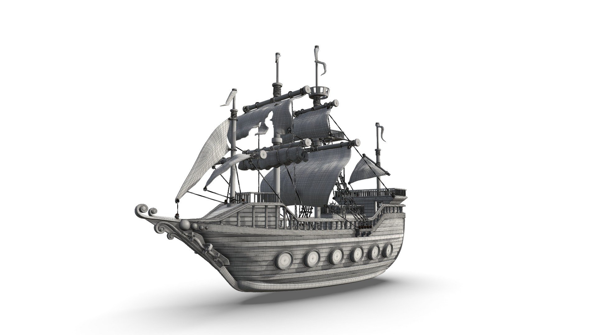 Exploration Ship Mesh Edge Flow - 3D model by JalenJacobson [853ac9e ...