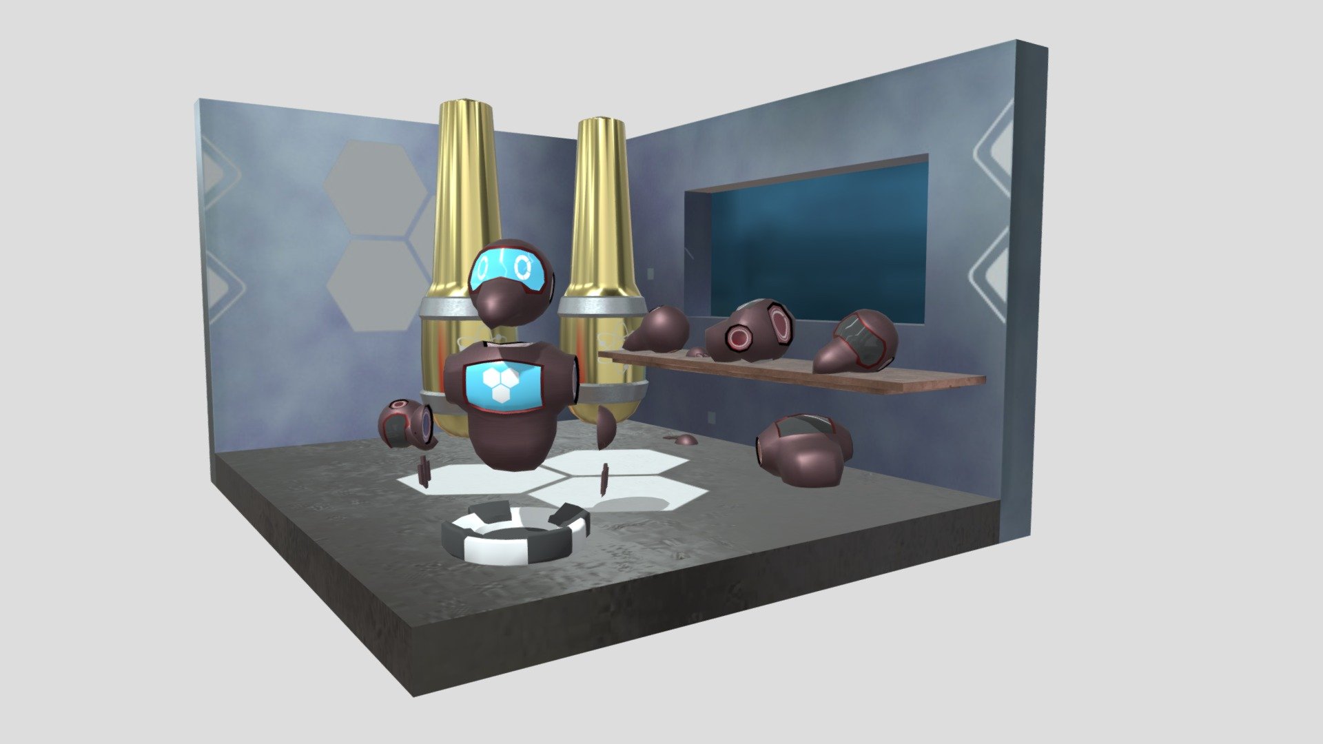 Tri-Bot - 3D model by Devin Loken (@DevinLoken) [853c8e9] - Sketchfab
